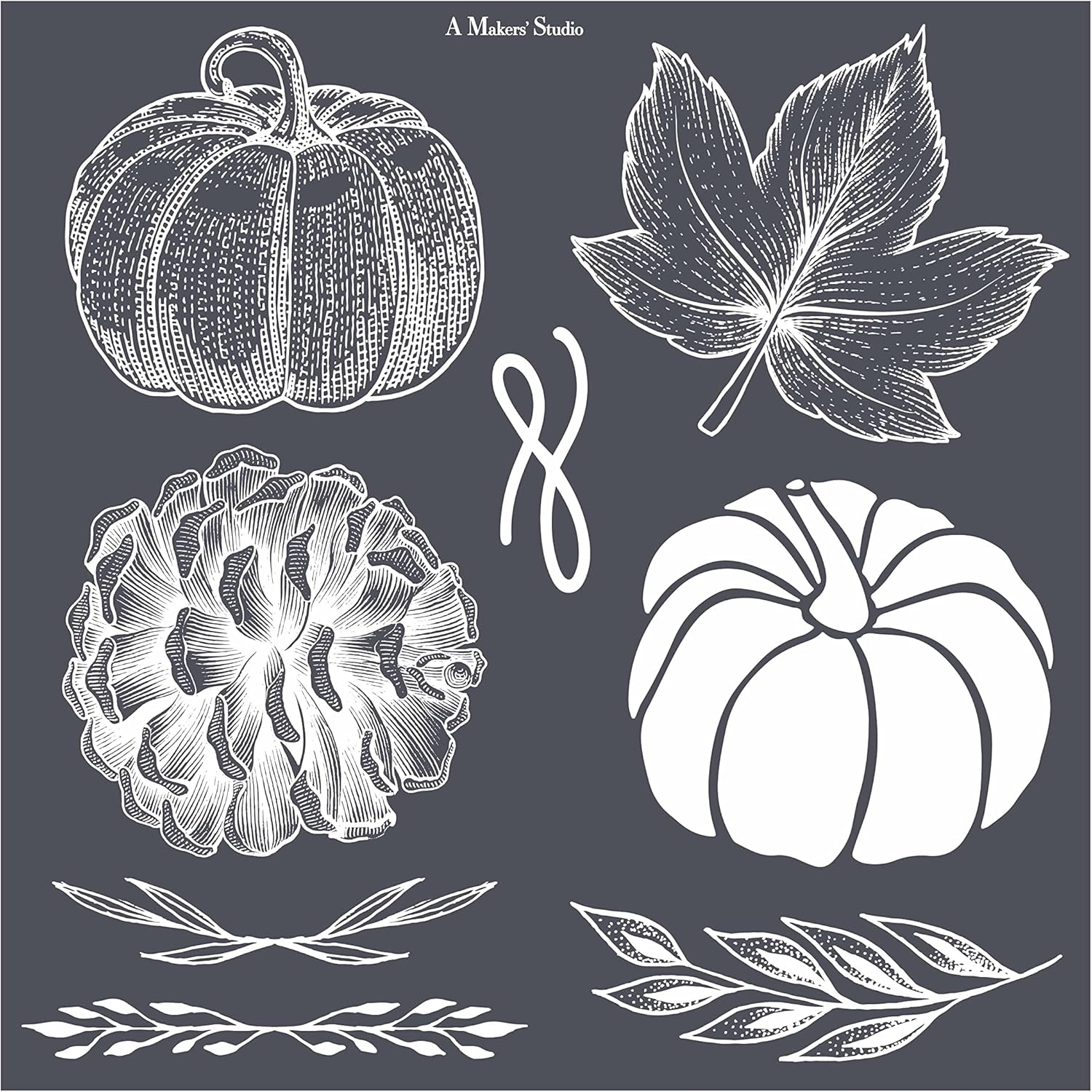 Amazon.com : A Makers Studio Mesh Stencils | Fall Home | Adhesive ...