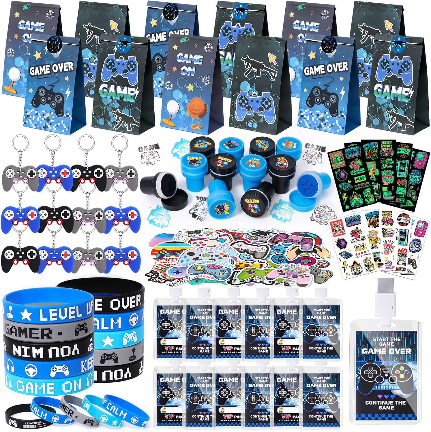 Amazon.com: Winrayk Video Game Party Favors Gamer Birthday Party ...