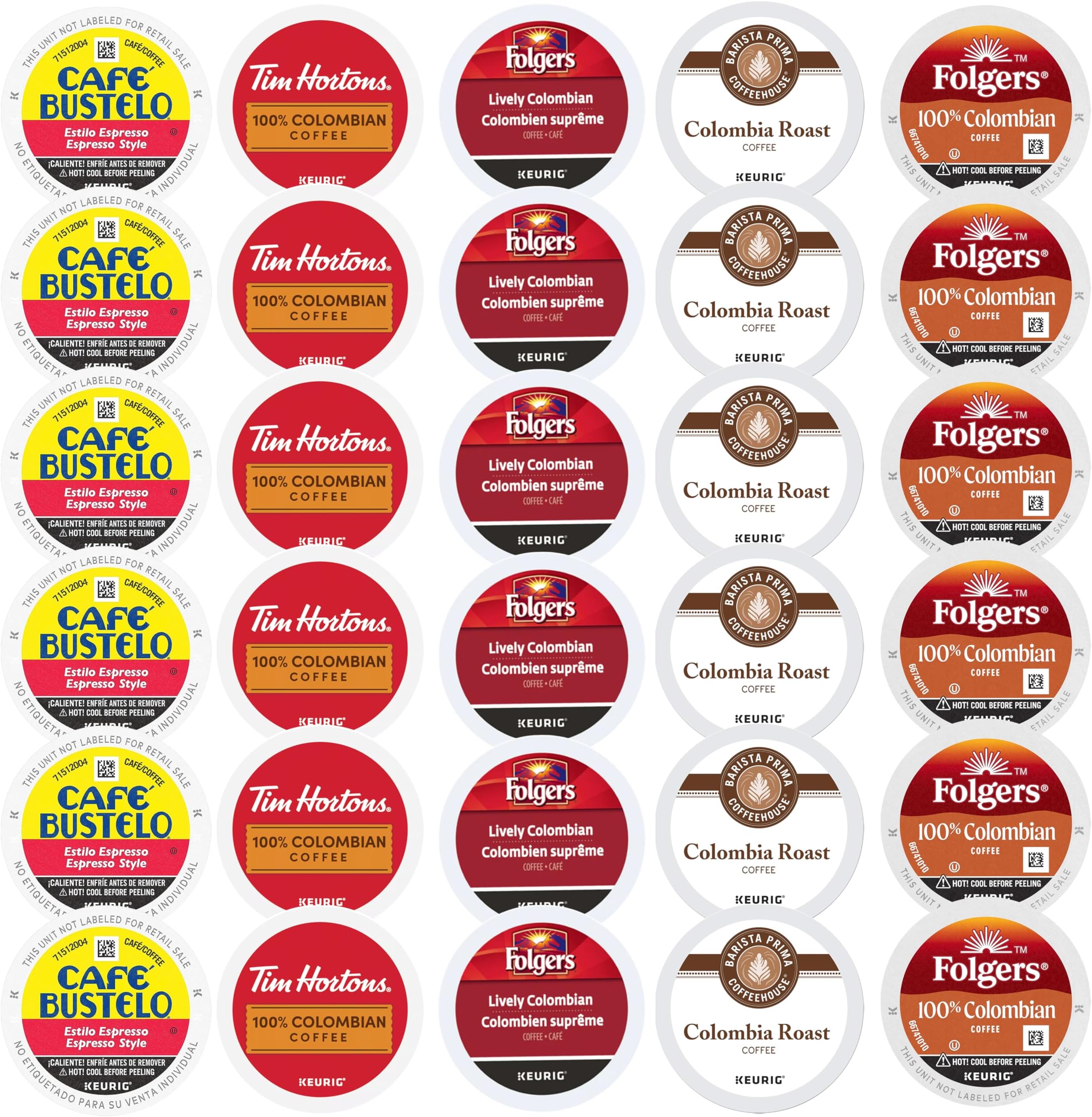 Amazon.com: Columbian Coffee K-Cup Variety Sampler Value Pack (30ct ...
