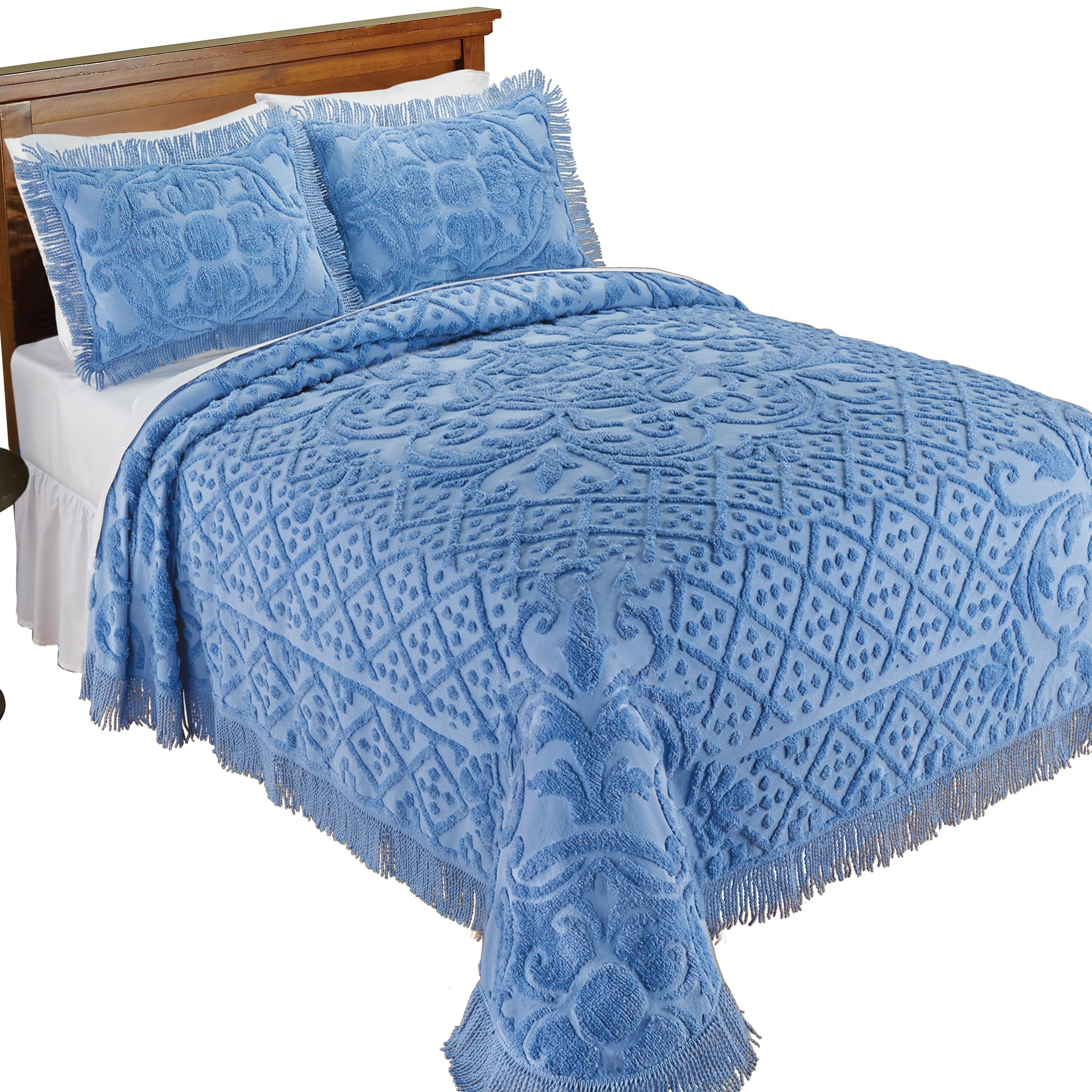 Amazon.com: Collections Etc Diana Textured Design Fringe Border ...