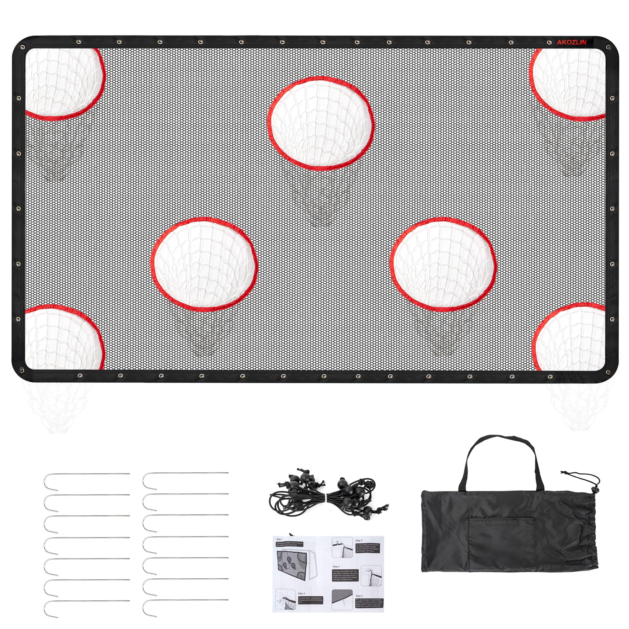 Snapklik.com : AKOZLIN Soccer Goal Target Net Soccer Field Nets 24ft X ...