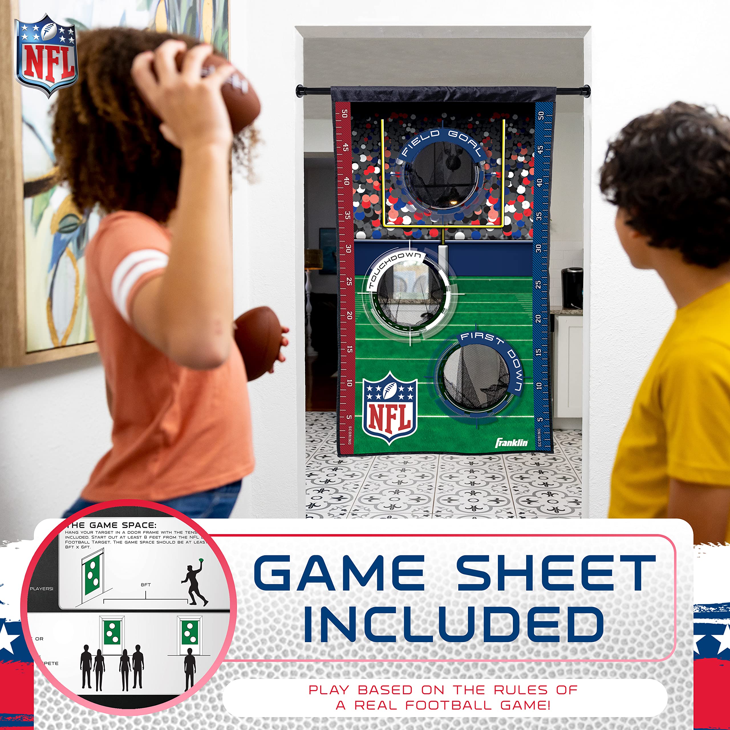Snapklik.com : Franklin Sports NFL Mini Football Toss Target Game - NFL ...