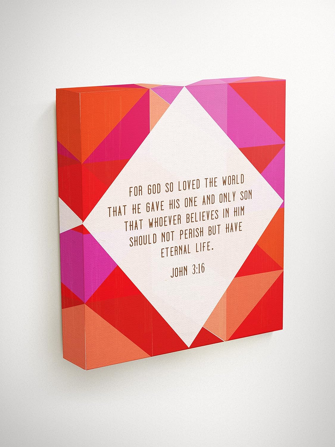 Amazon.com: For God So Loved The World Wall Art, John 3 16 Canvas ...