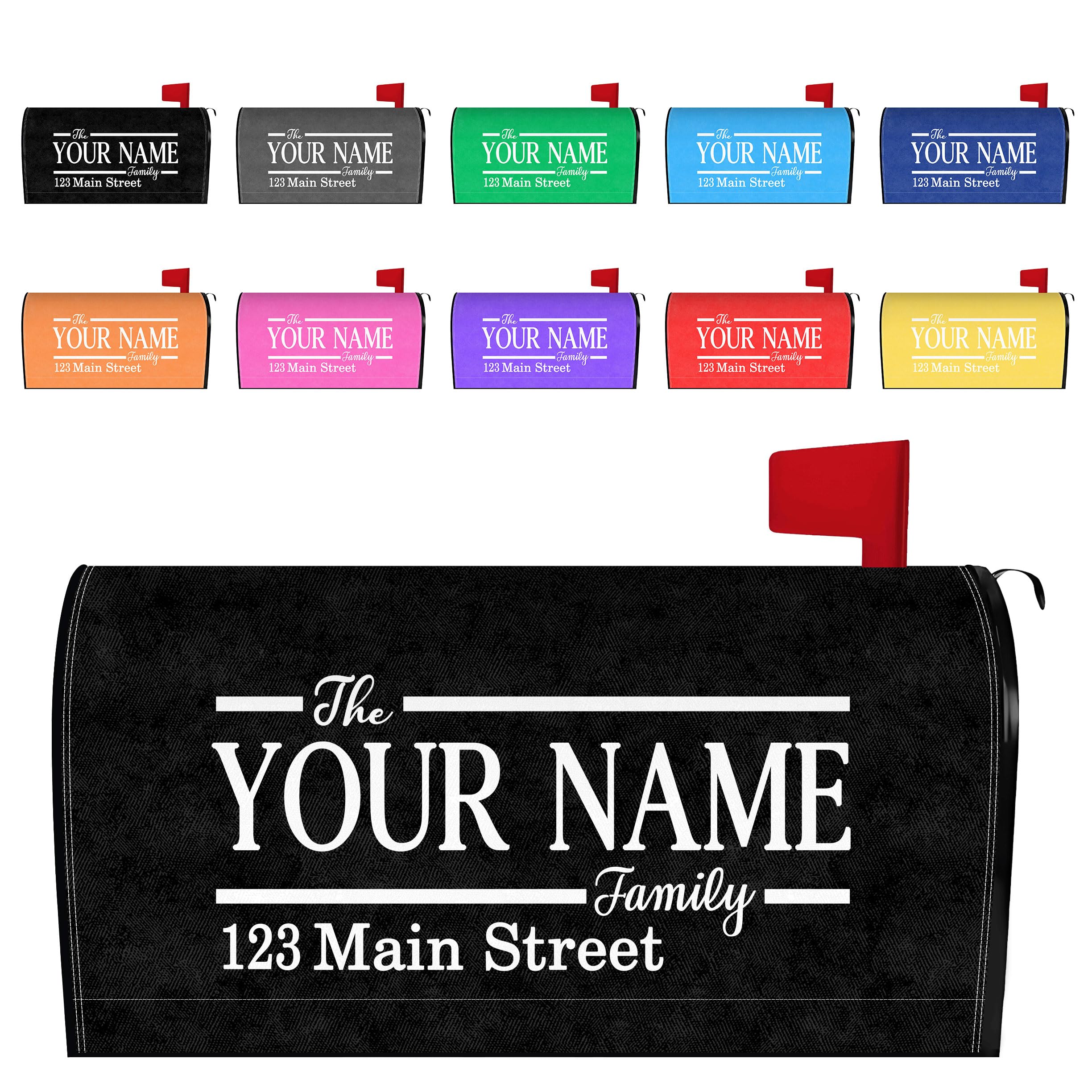 Amazon.com: Custom Monogram Family Last Name Mailbox Covers Magnetic ...