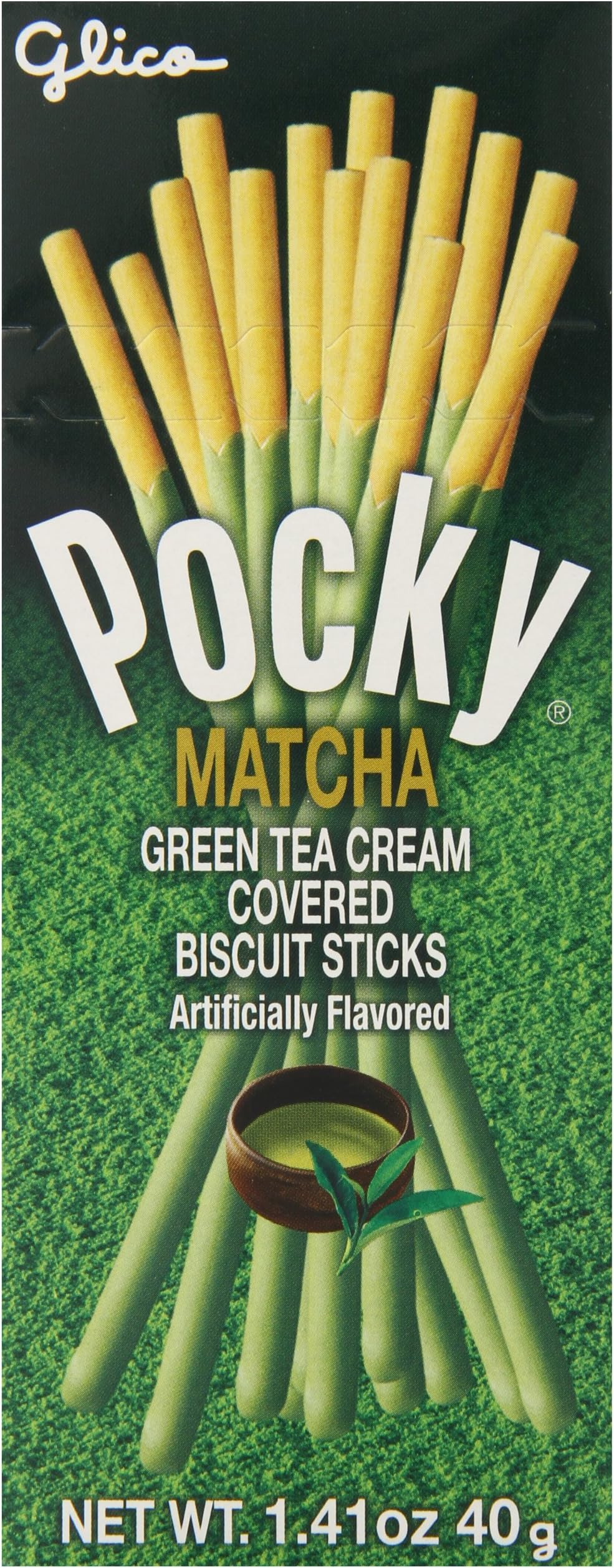 Amazon.com: Pocky Matcha Green Tea Cream Covered Biscuit Sticks, 1.41 ...