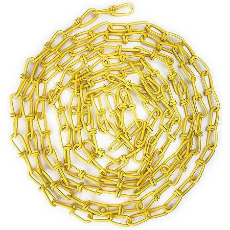 Amazon.com: 2/0 x15-ft Double Loop Chain, Powder Coated Steel Chain for ...