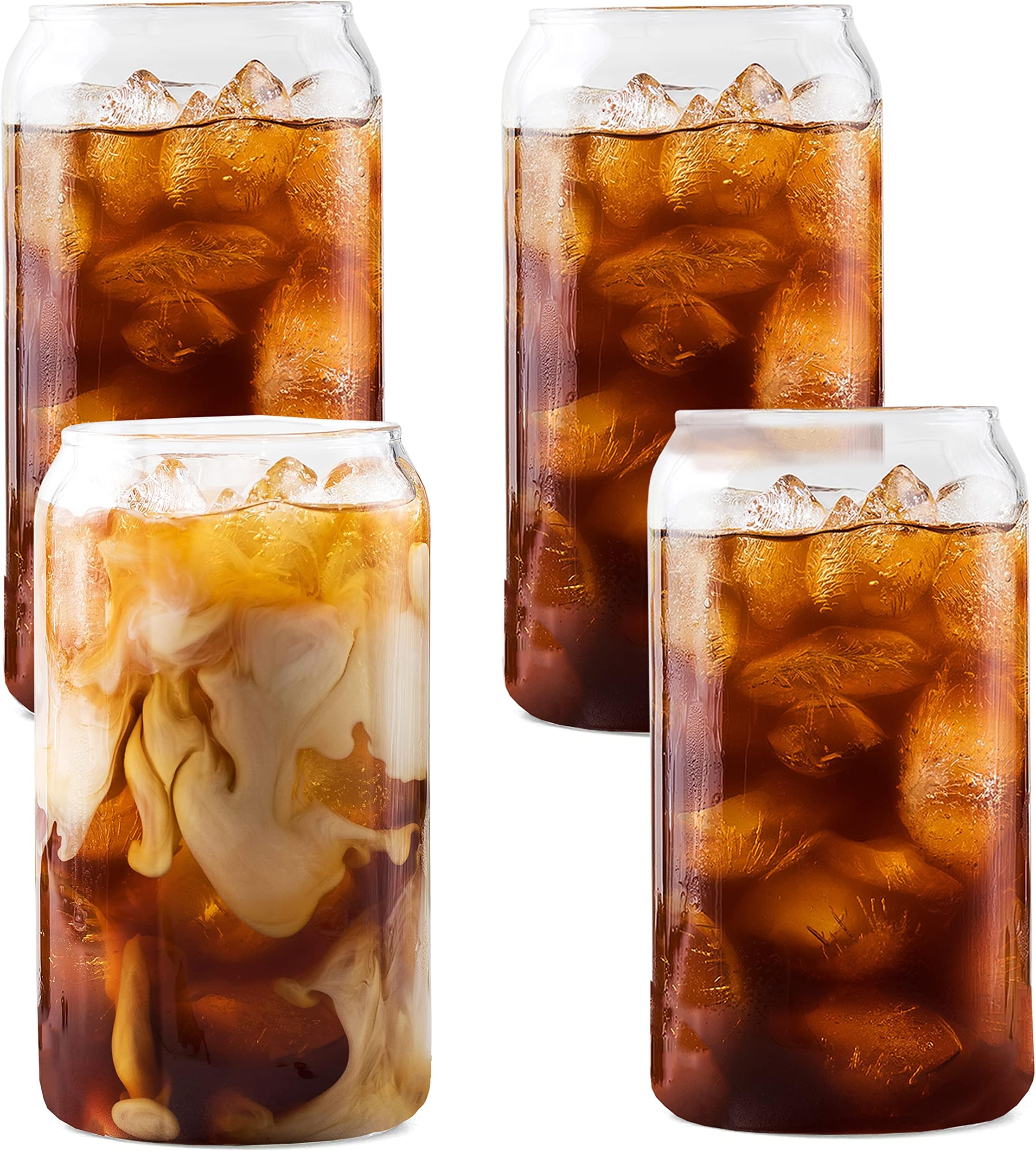 Amazon.com | Luminarc Craft Brew 16 Ounce Tall Boy Can Glass, Set of 4 ...