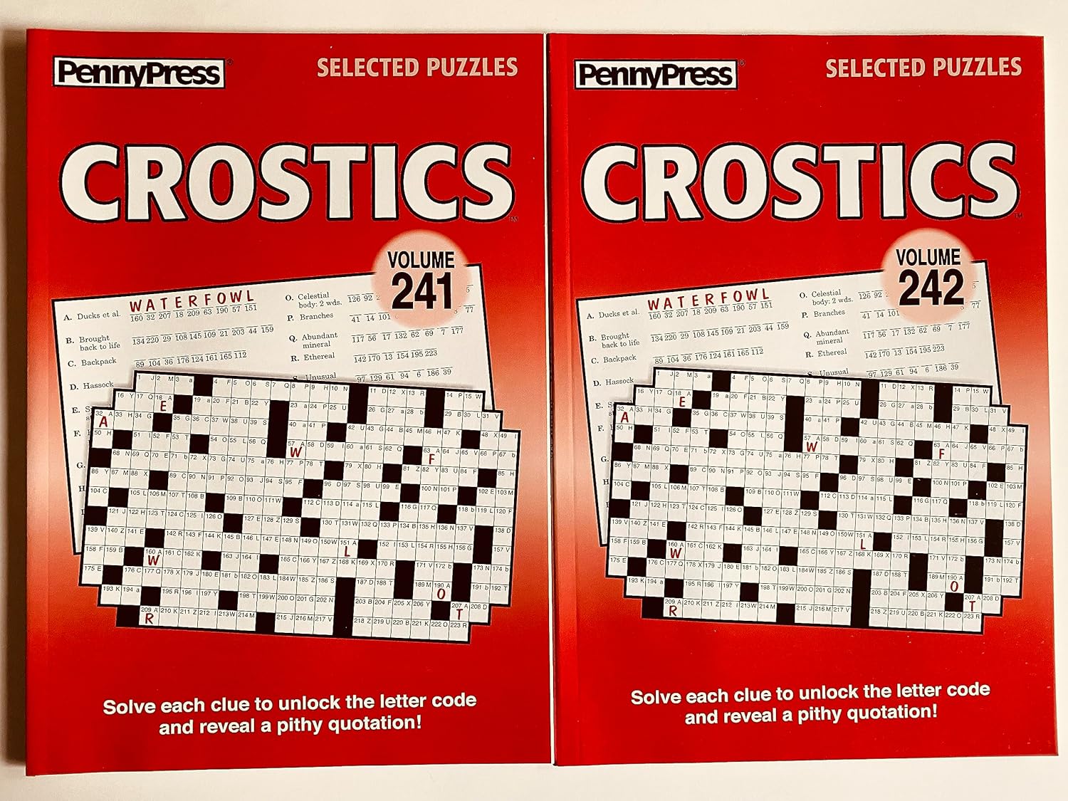 Amazon.com: Issue 241 and 242 of Crostics Puzzles from The Penny Press ...