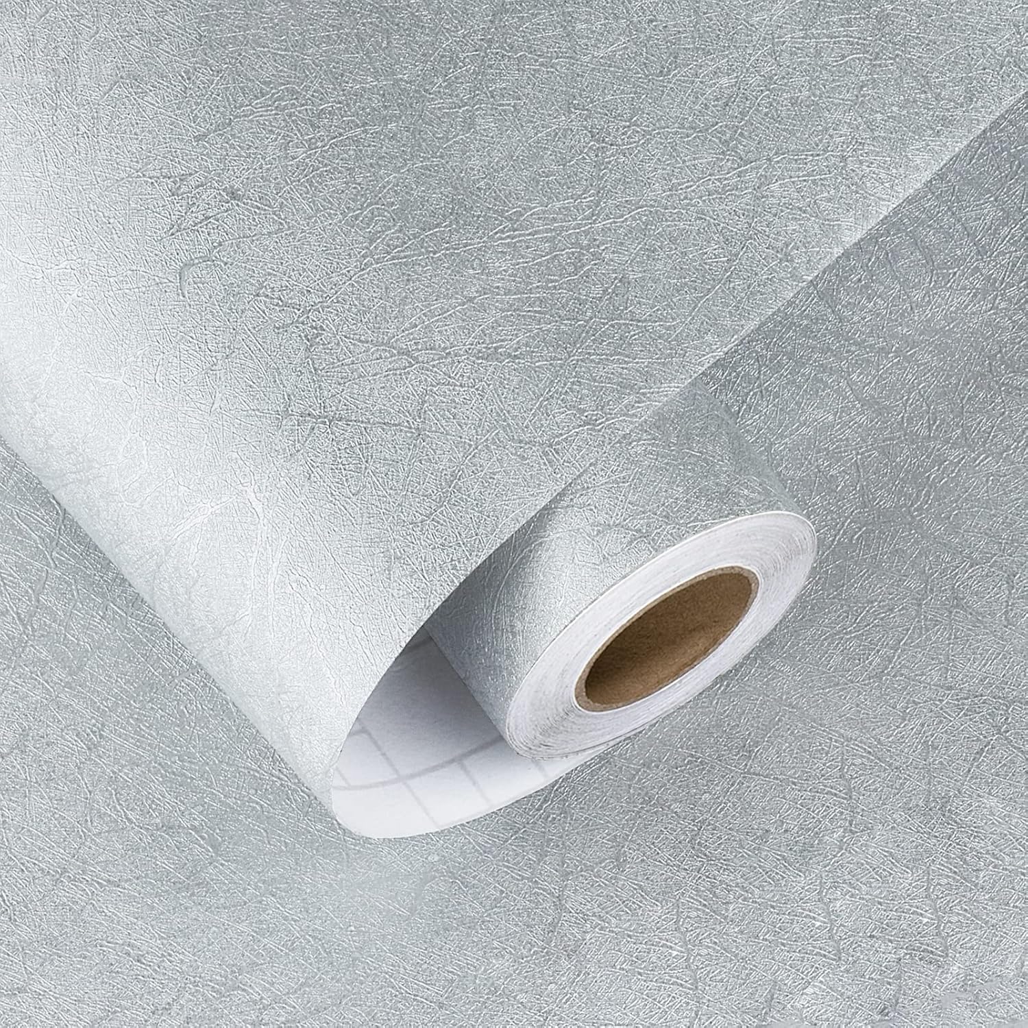 HotDecor Silver Grey Wallpaper Peel and Stick Washable Kitchen Worktop ...