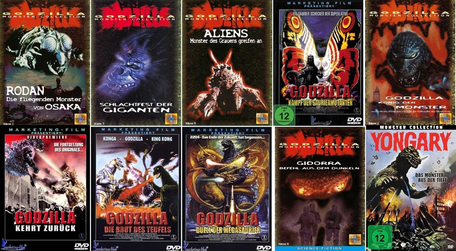 DIE GODZILLA BOX COLLECTION FAN EDITION - 10 Godzilla Klassiker zum ...