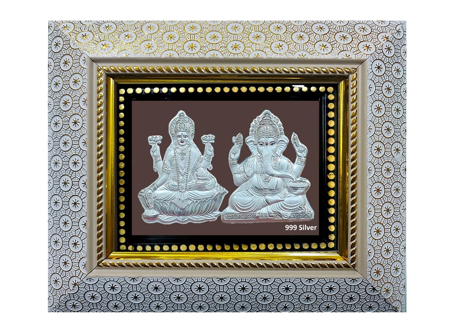ARTSMINE 999 Pure Silver Ganesha Lakshmi Frame | Pooja Room, Wedding ...