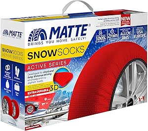 Amazon.com: Matte Auto Snow Socks for Tires, Emergency Snow Traction ...