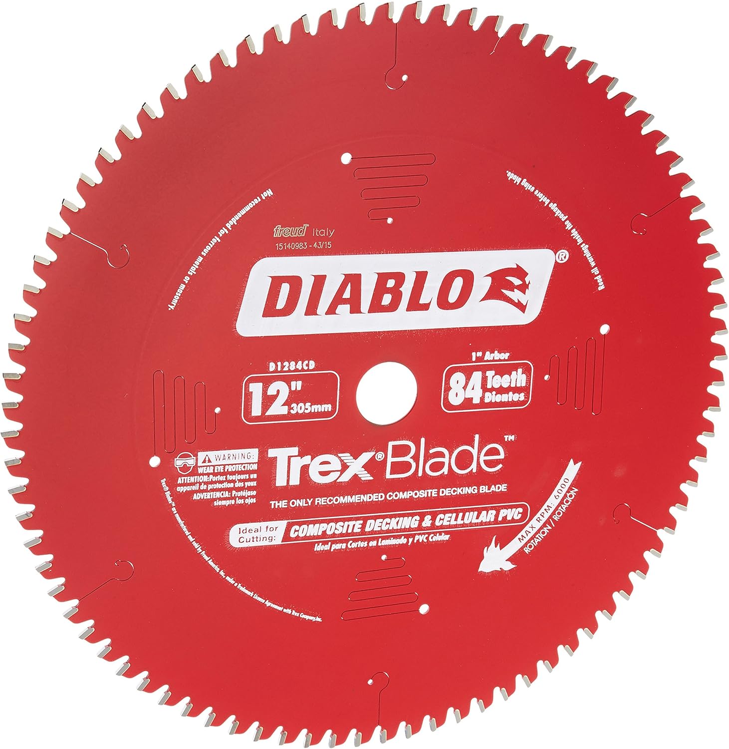 Amazon.com: Freud Diablo D1284Cd Saw BLD 12" 84T : Tools & Home Improvement