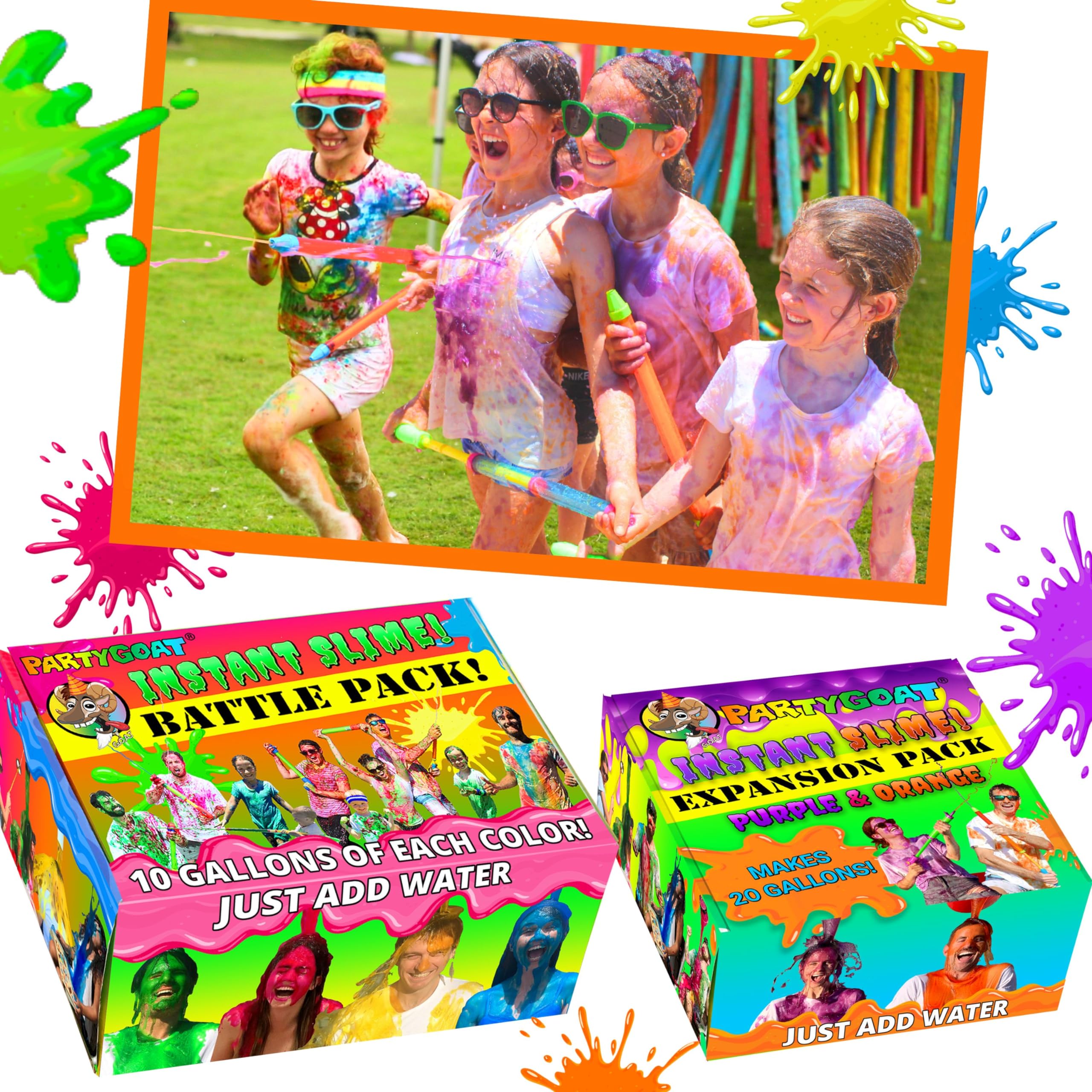 Amazon.com: Ultimate Instant Slime Battle Bundle: 6-Color Pack with 60 ...
