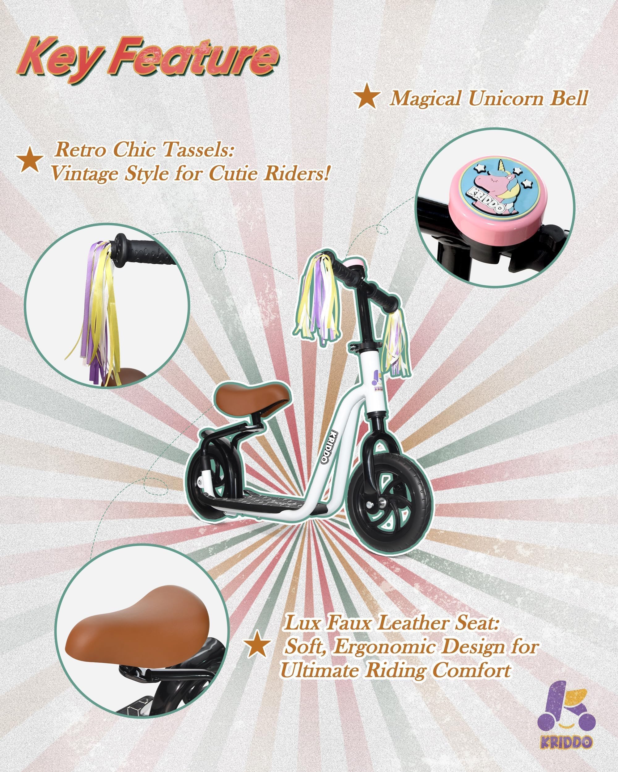 Snapklik.com : KRIDDO 2-in-1 Kids Kick Scooter And Balance Bike For ...