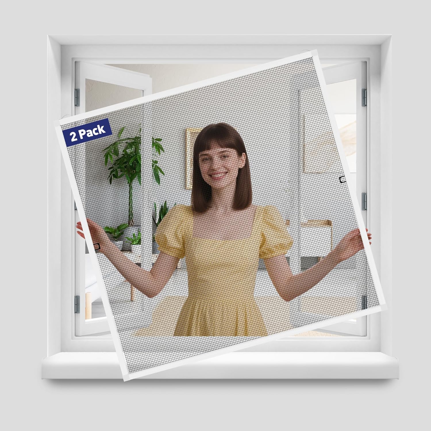 Amazon.com: FOSLUOC Window Screen Frame Kit-2 Packs, DIY Aluminum Alloy ...