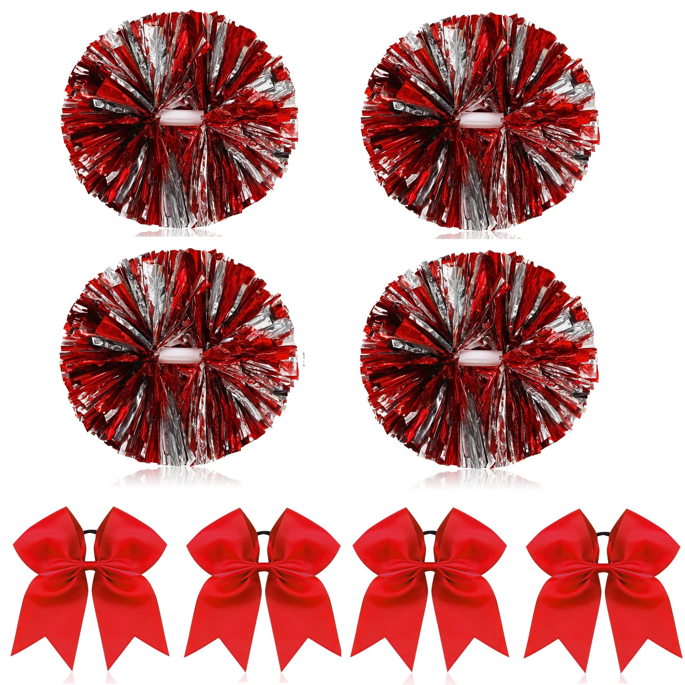 IZEYAL 14 Inch Cheerleading Pom Poms Cheer Pom Poms with Baton Handle ...