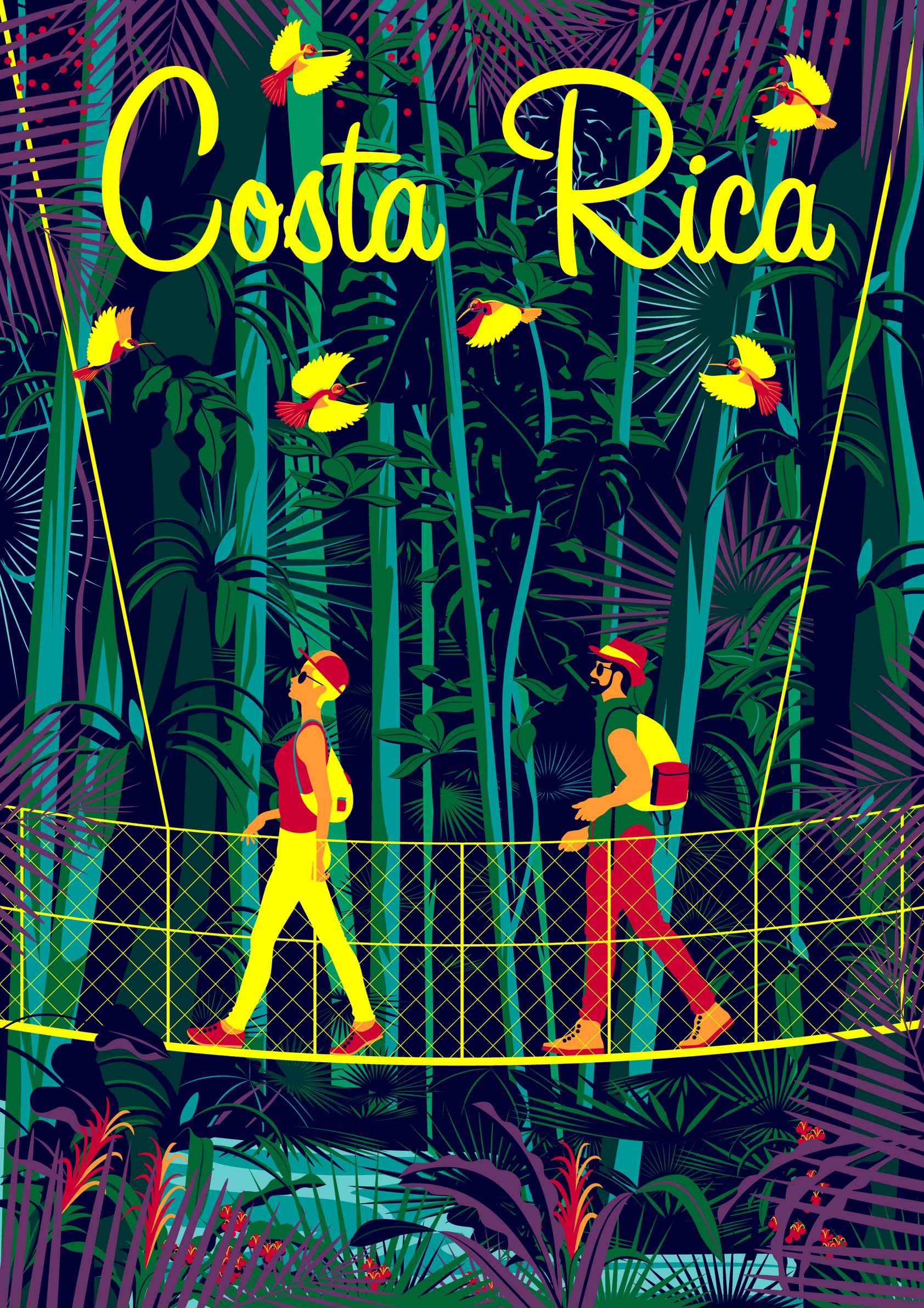 Amazon.com: A SLICE IN TIME Costa Rica Rainforest Bridge Central ...