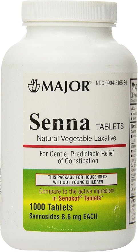 Amazon.com: Senna 8.6 Mg Natural Vegetable Laxativ 1000 Tablets Generic ...