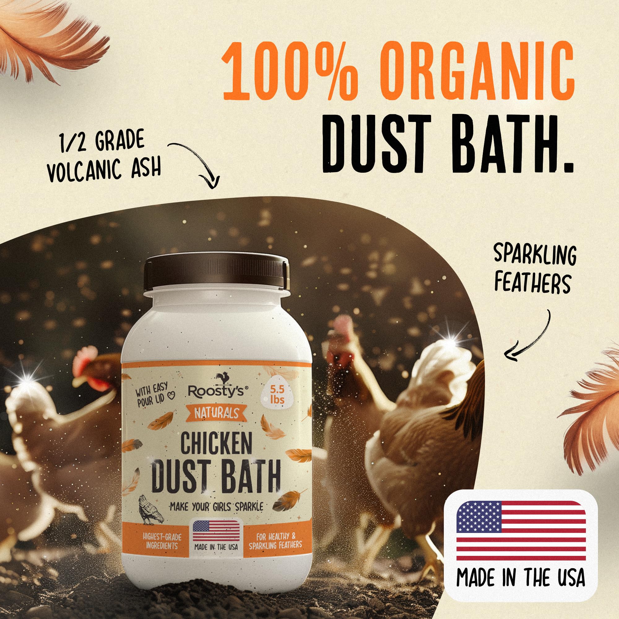 Snapklik.com : Roostys Naturals Chicken Dust Bath 5.5LB Dust Bath For ...