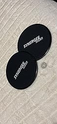 Synergee Jet Black Core Exercise Sliders Double Sided Hardwood and ...