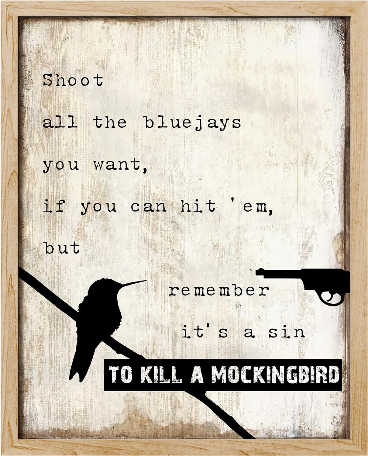 Amazon.com: SIGNWIN Framed to Kill A Mockingbird, Retro Style, Classic ...