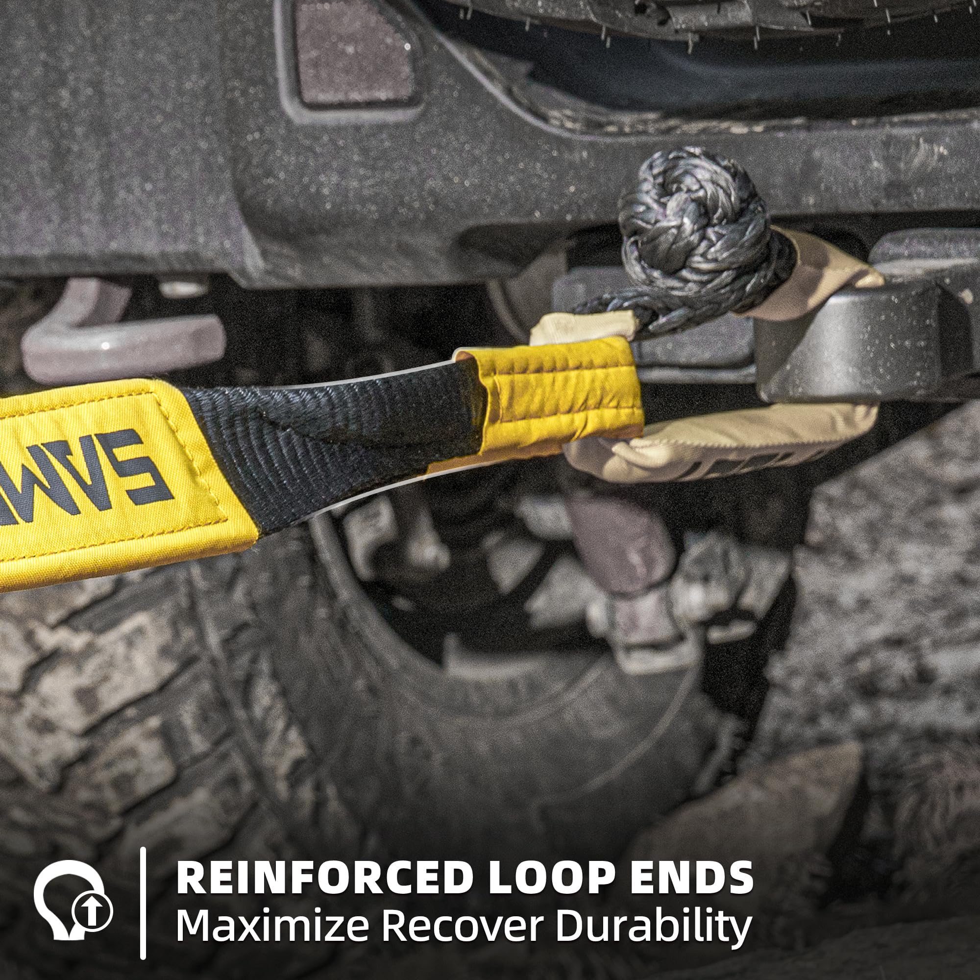 Snapklik.com : SAMOUT Recovery Tow Strap, 3in X 20ft - 35000Lbs, Heavy ...
