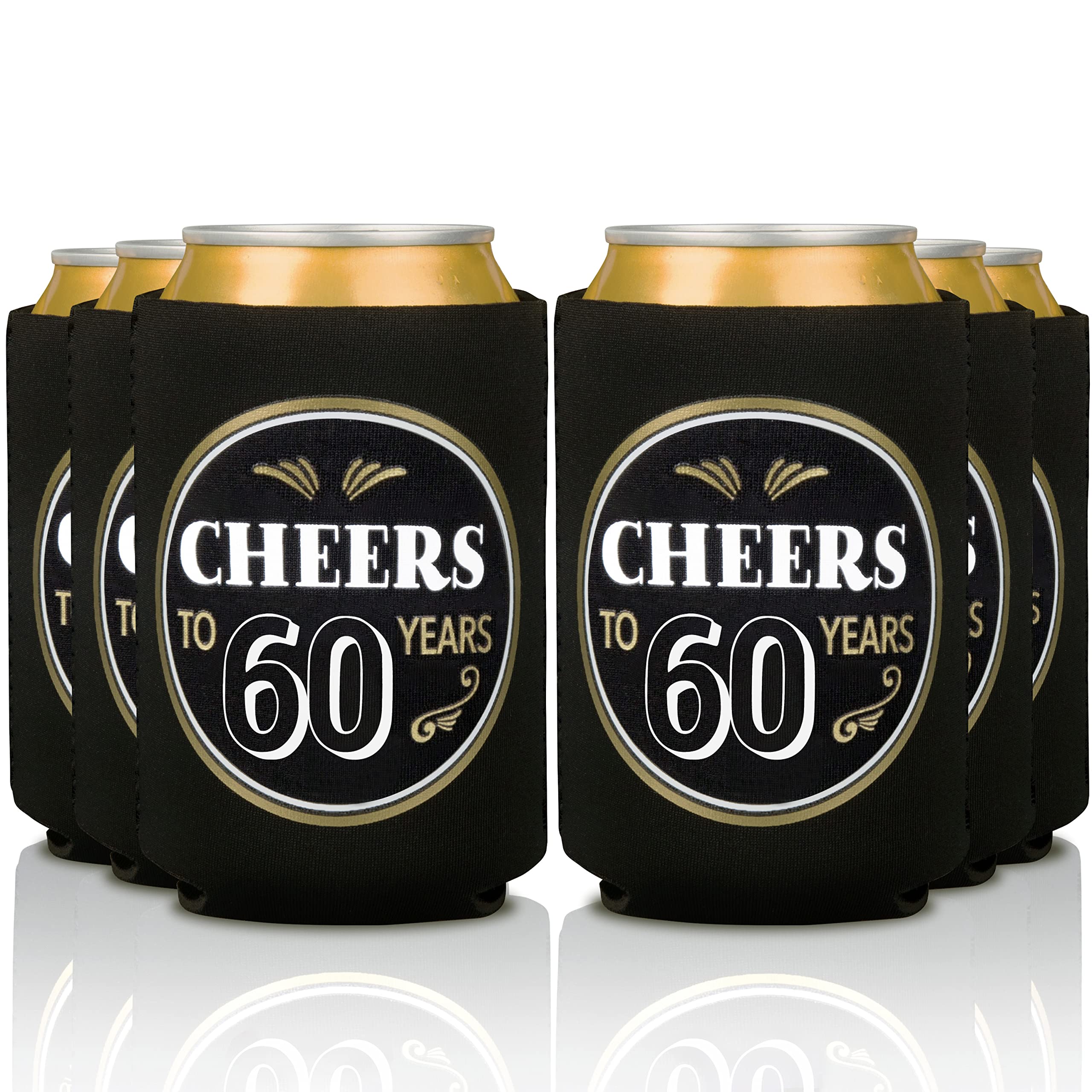 Buy Prazoli Cheers to 60 Years Beer Can Coolers (12 Pack) - 60th ...