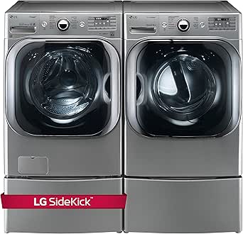 Amazon.com: LG Graphite Steel Front Load Laundry Pair with WM8100HVA 29 ...