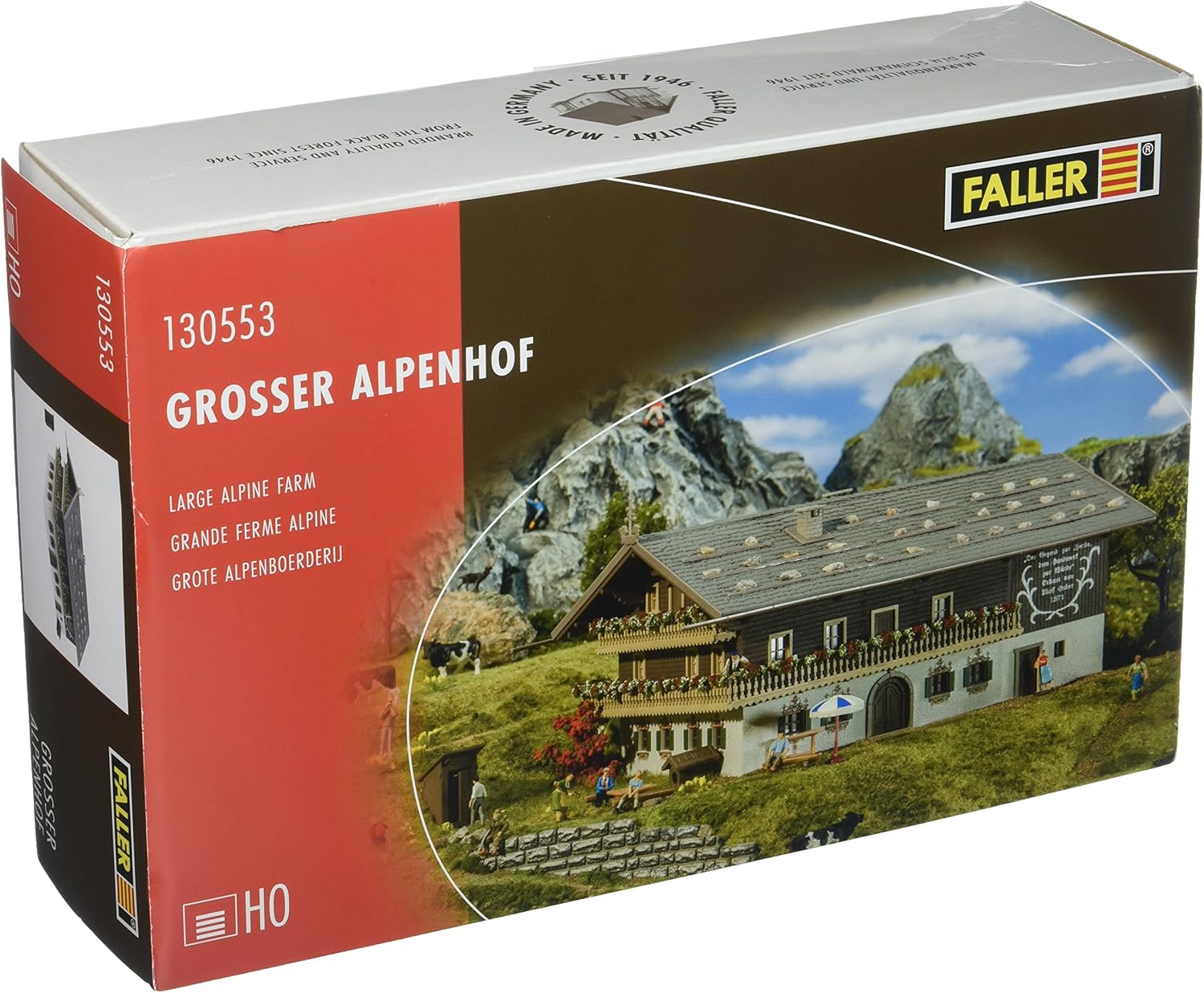 Amazon.com: Faller 130553 Alpine Farm HO Scale Building Kit, Large ...