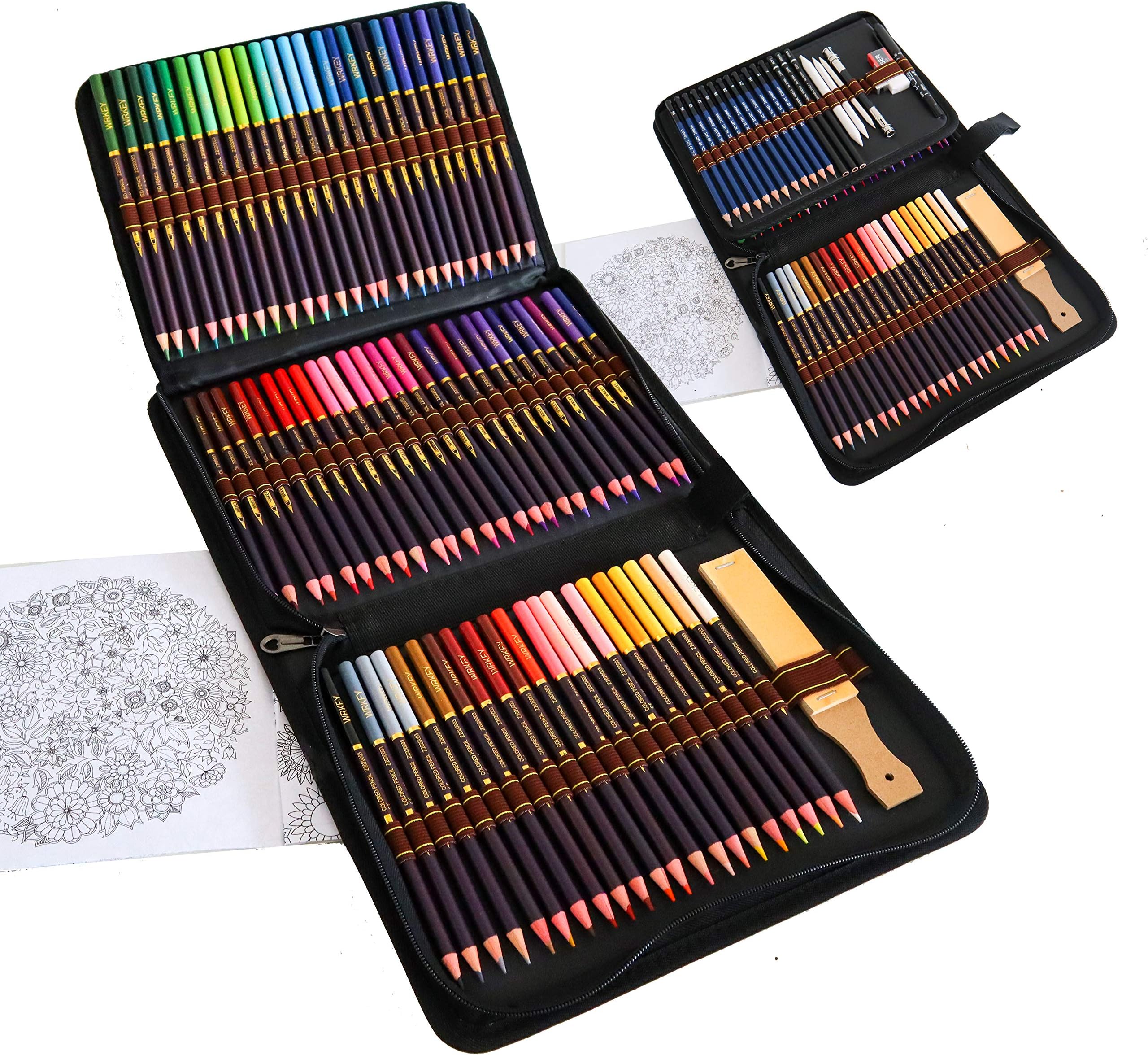Buntstifte Bleistift , 96 Stück Art Set mit Aquarellstift, Graphitstift ...