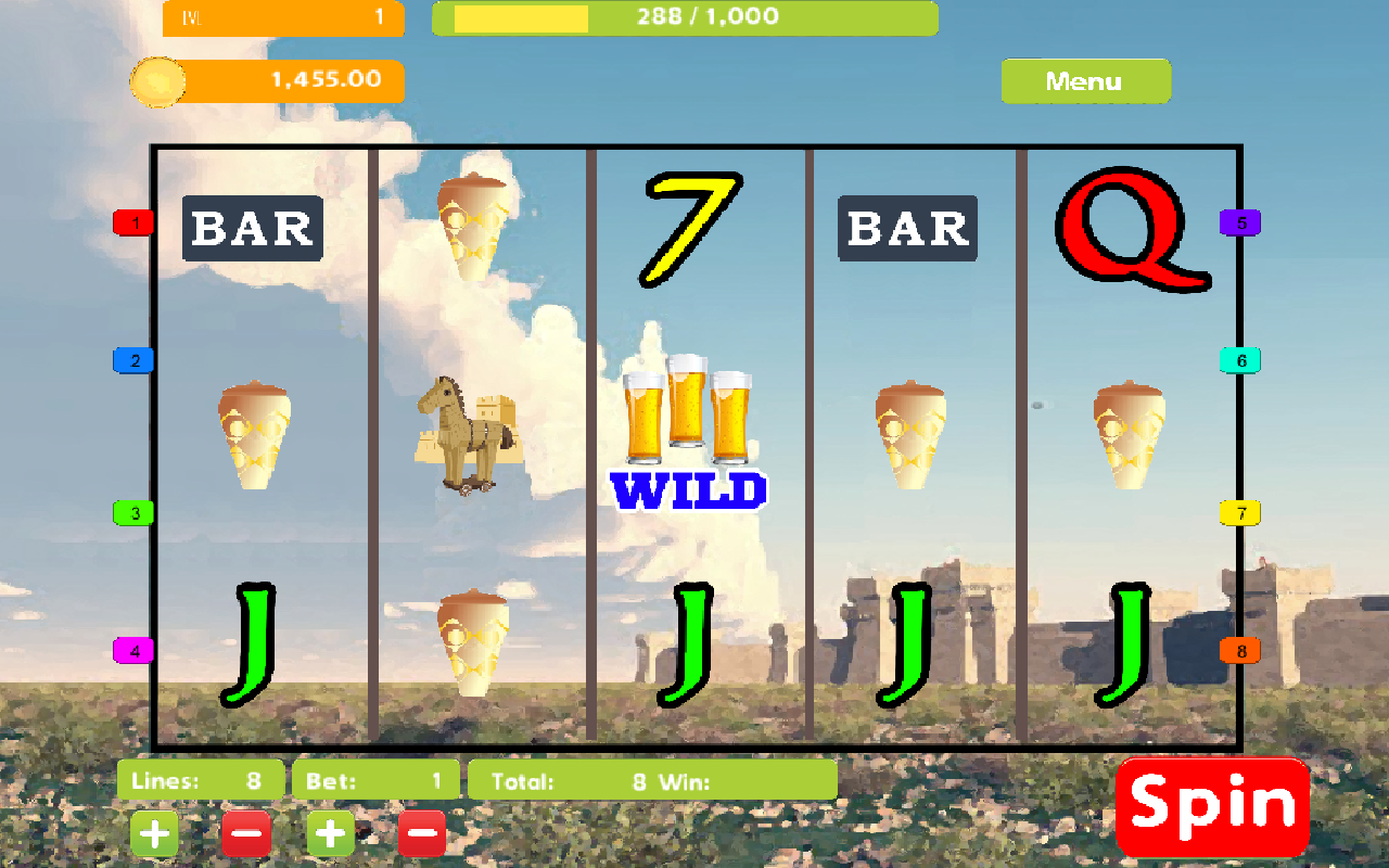 Troy Treasure Greece Fable Progressive Jackpot Lucky Vegas Casino Slot ...