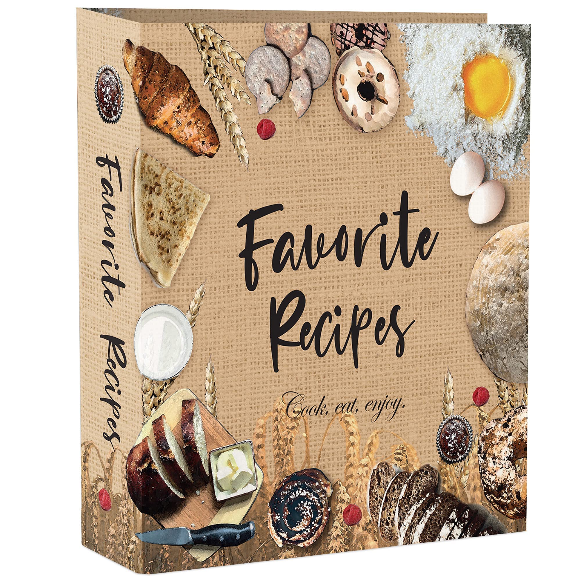 Amazon.com: CraftSaints Recipe Binder 8.5x11, 3 Ring DIY Cookbook ...