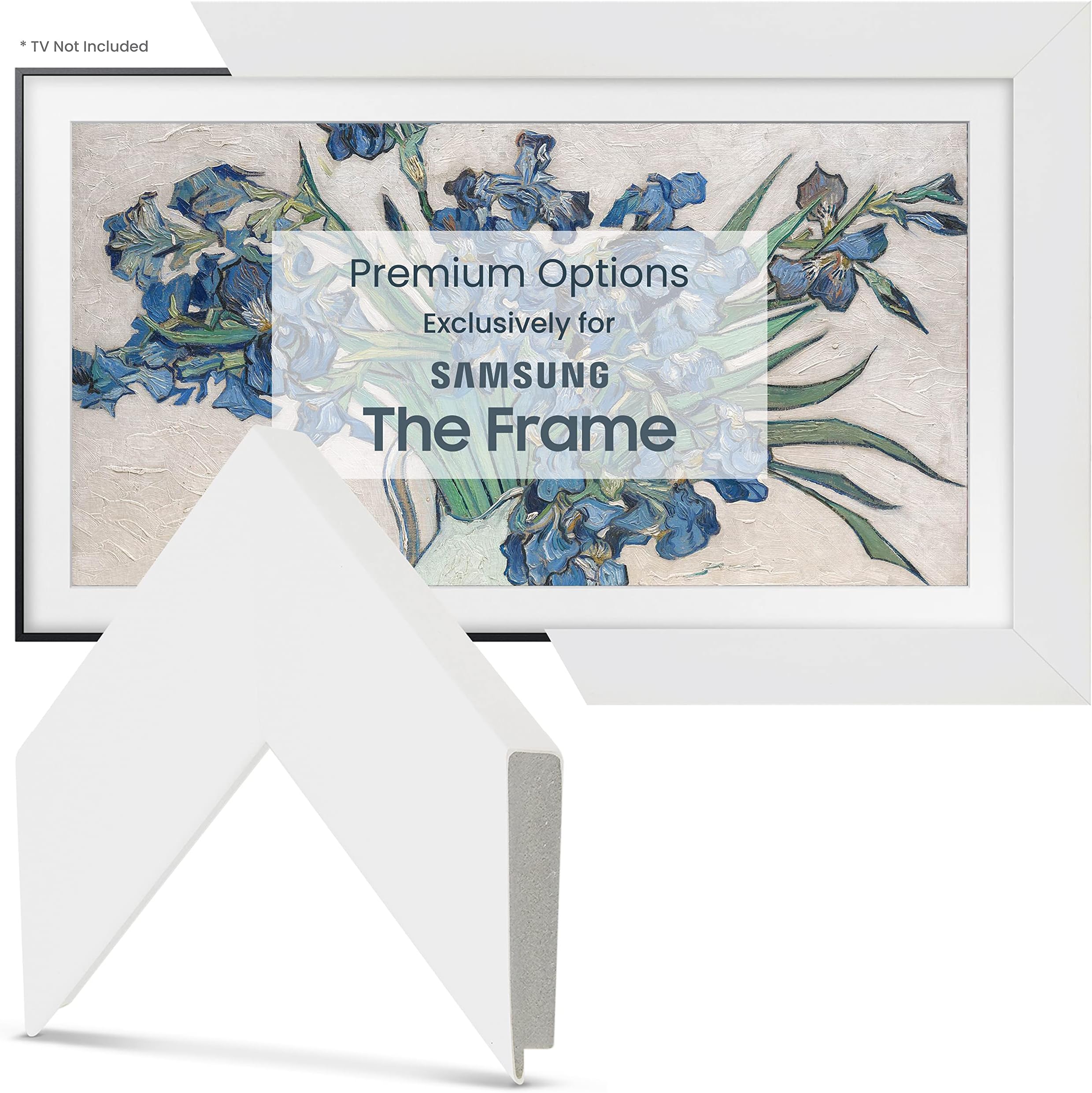 Amazon.com: Samsung (2021) Modern White Frame Customizable Bezel, 55 ...