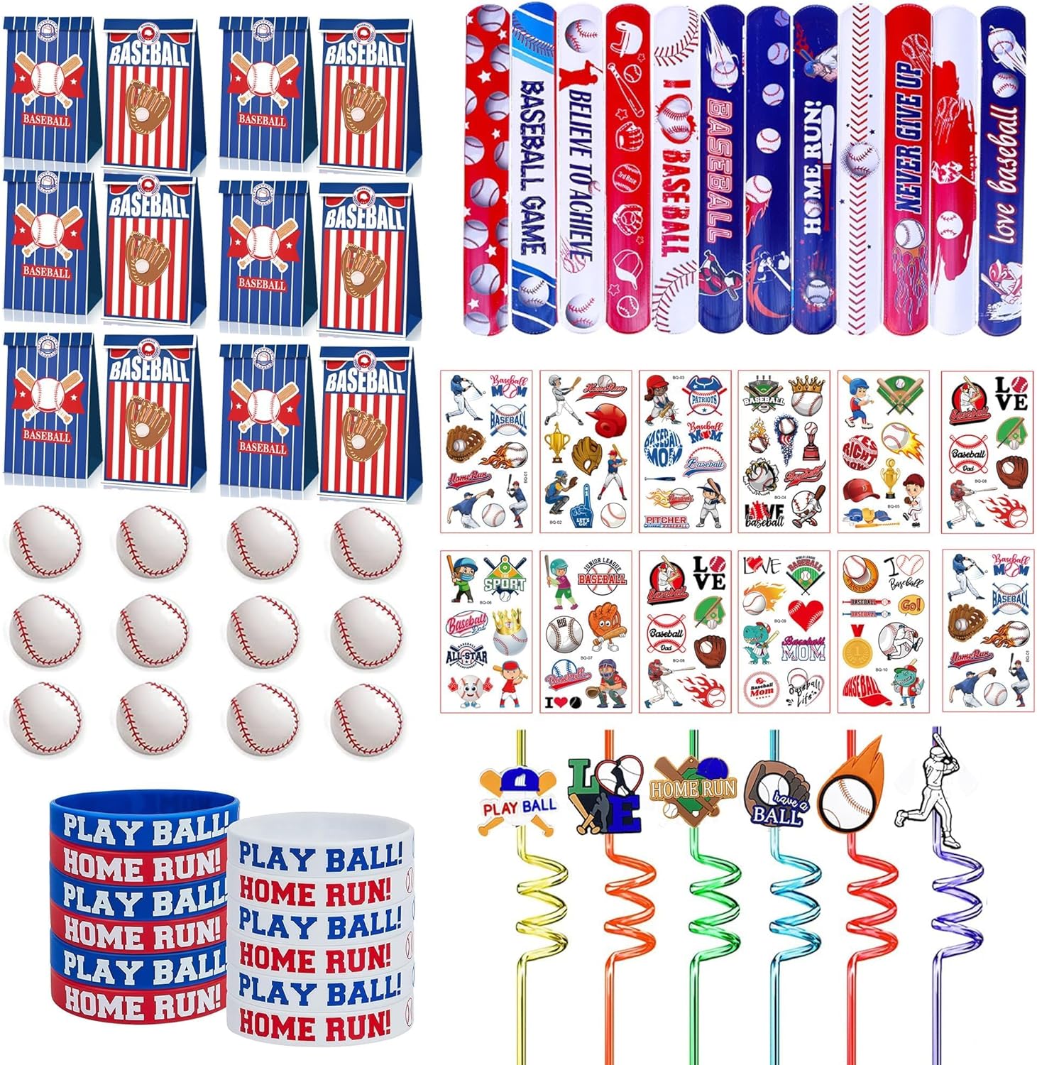Amazon.com: XIPEGPA 72 PCS Baseball Party Favors Set Baseball present ...