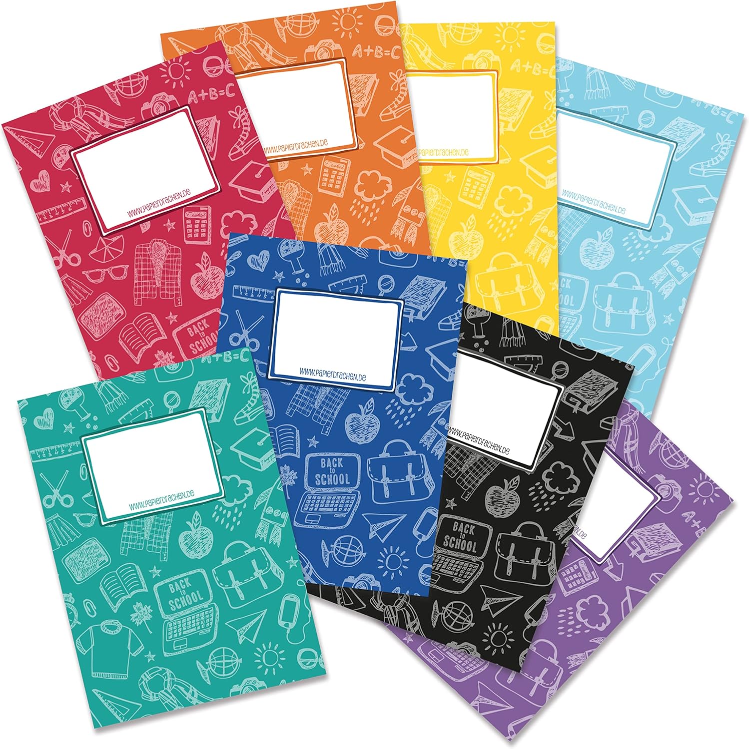Papierdrachen 8 hochwertige Heftumschläge aus Papier für Kinder | DIN ...