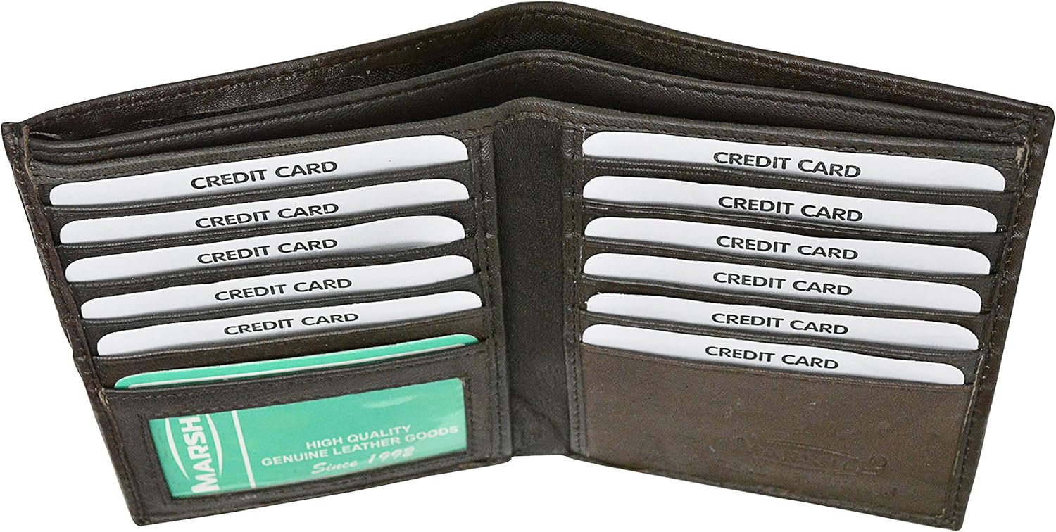 Amazon.com: New Premium Lambskin Leather Bifold Hipster Credit Card ...