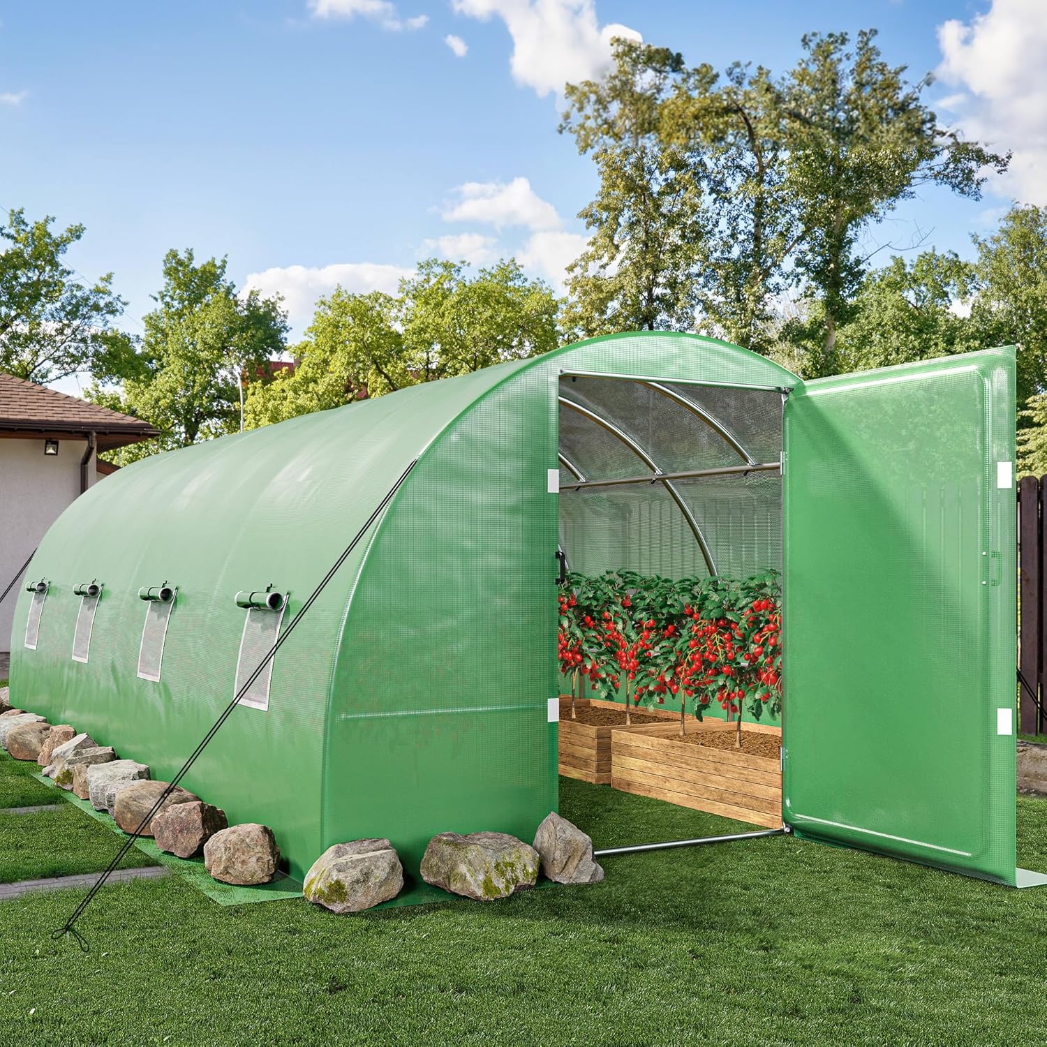 Amazon.com : YITAHOME 20x10x7ft Greenhouse Extra Large Heavy Duty Large ...