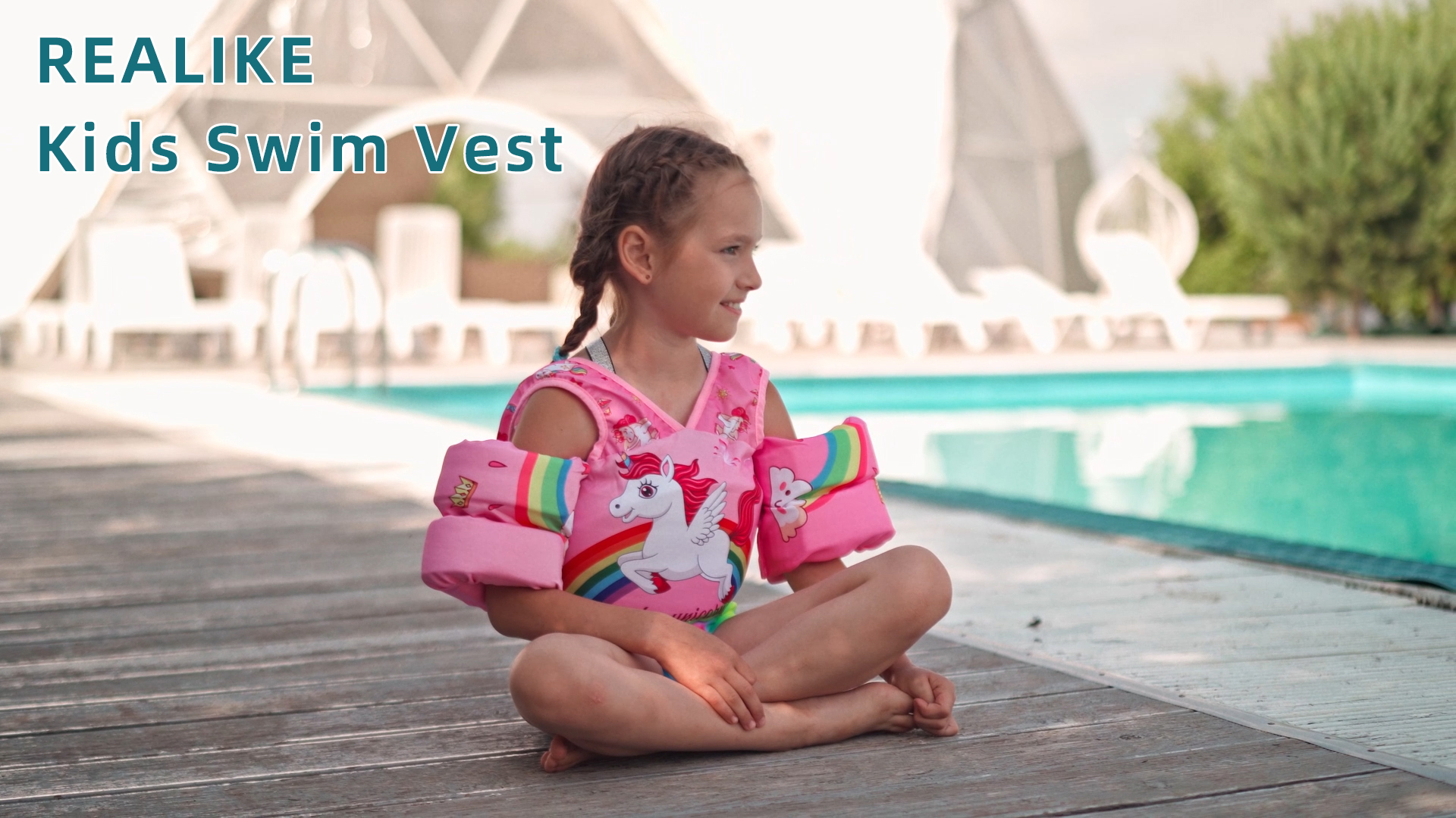 Watch REALIKE Kids Swim Vest For 28-70 Pounds 2-8 years old on Amazon Live