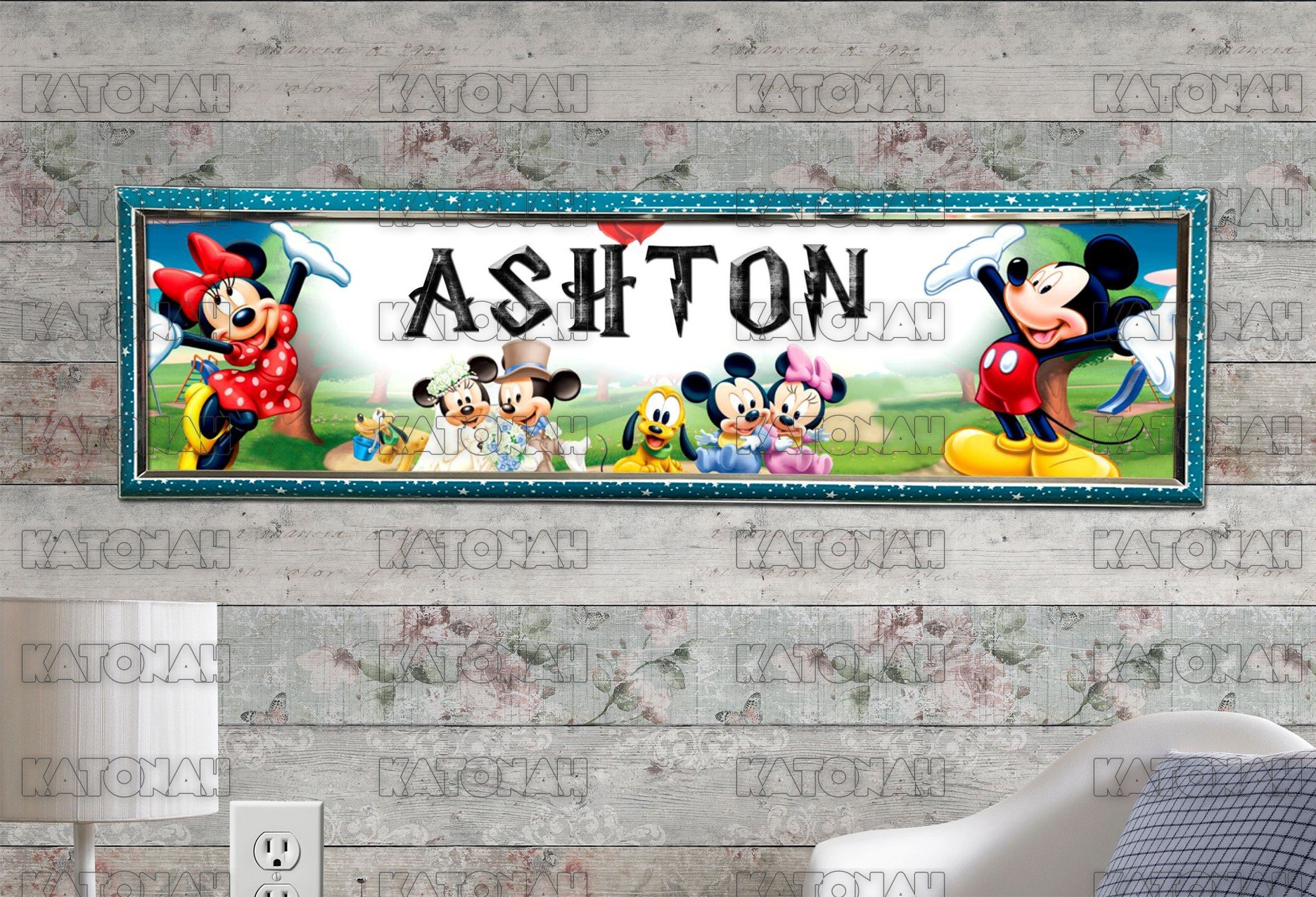 Mickey Mouse Name Banner