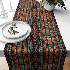 Amazon.com: Aztec Farmhouse Table Runner, Southwestern Style Native ...
