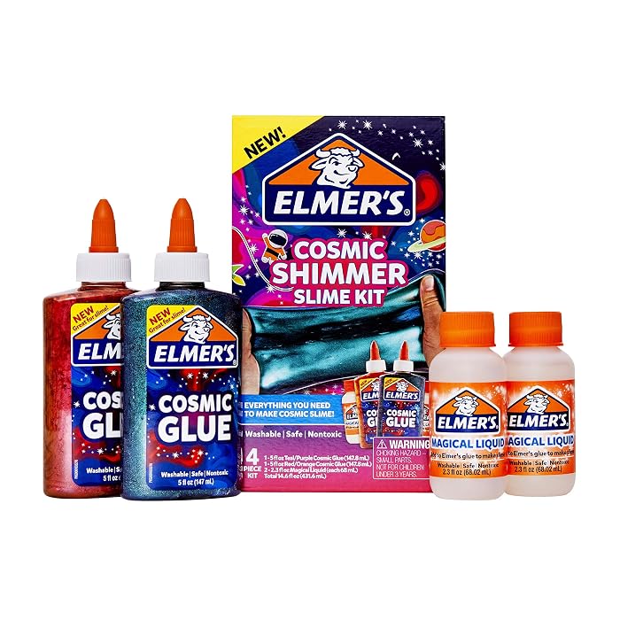 Buy Elmer's Cosmic Shimmer Slime Kit, Contains Elmer's Cosmic Liquid ...