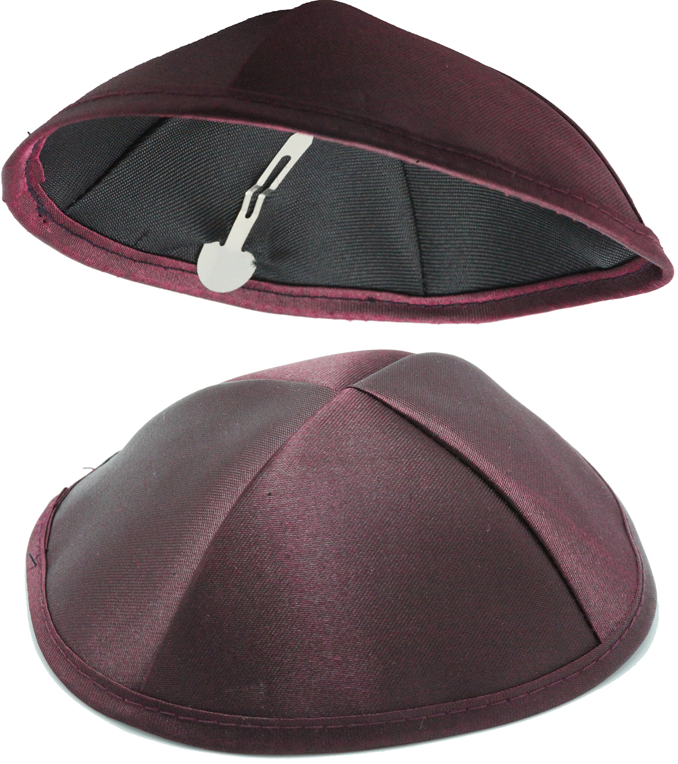 Buy Satin Yarmulke With Clips Jewish Kippah Kippa Israel Judaica ...