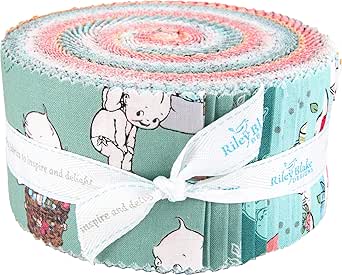 Sew Kewpie Rolie Polie 40 2.5-inch Strips Jelly Roll Riley Blake ...