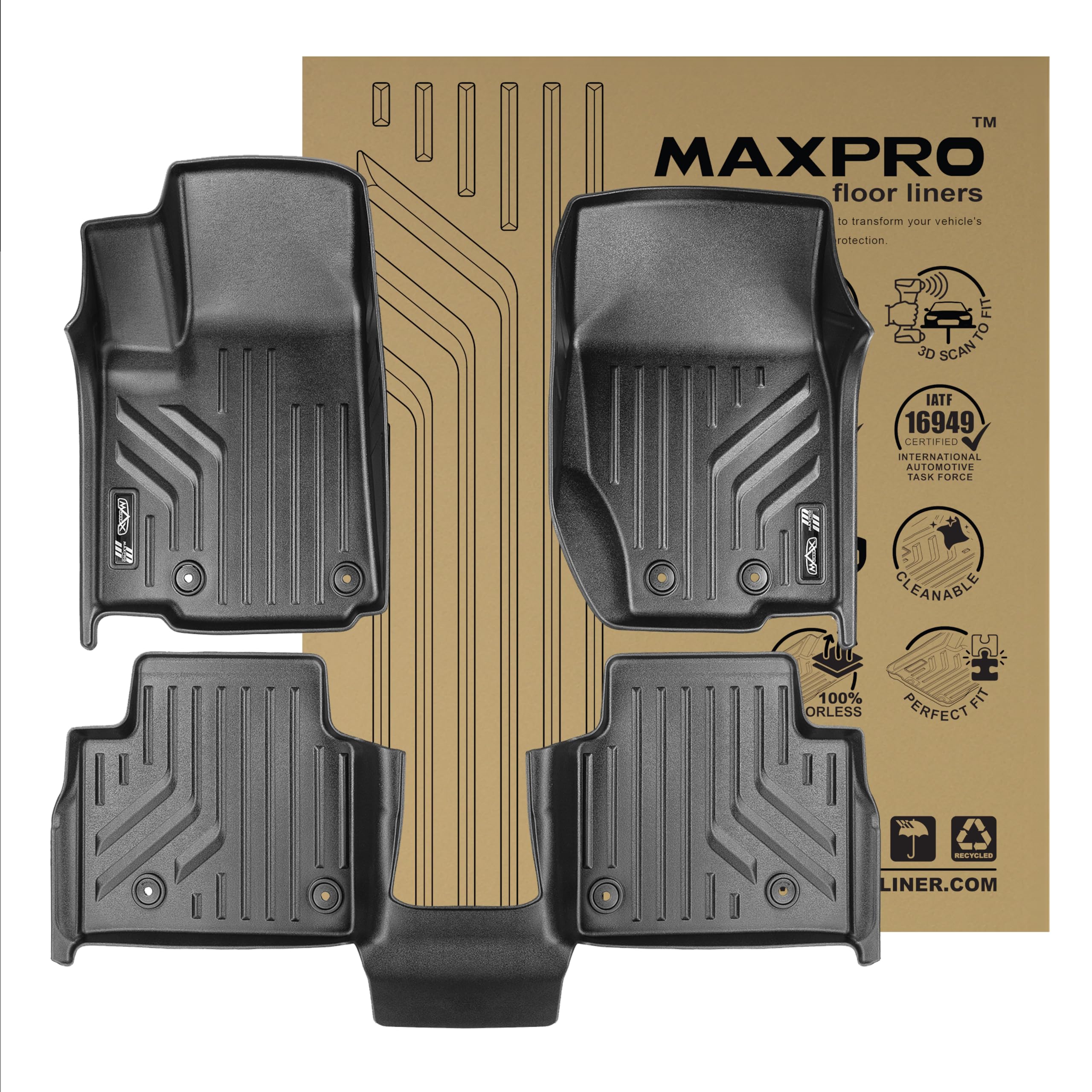 Amazon.com: MAXPRO Floor Liner Compatible with Jeep Grand Cherokee L Limited (2021-2025),Bucket ...