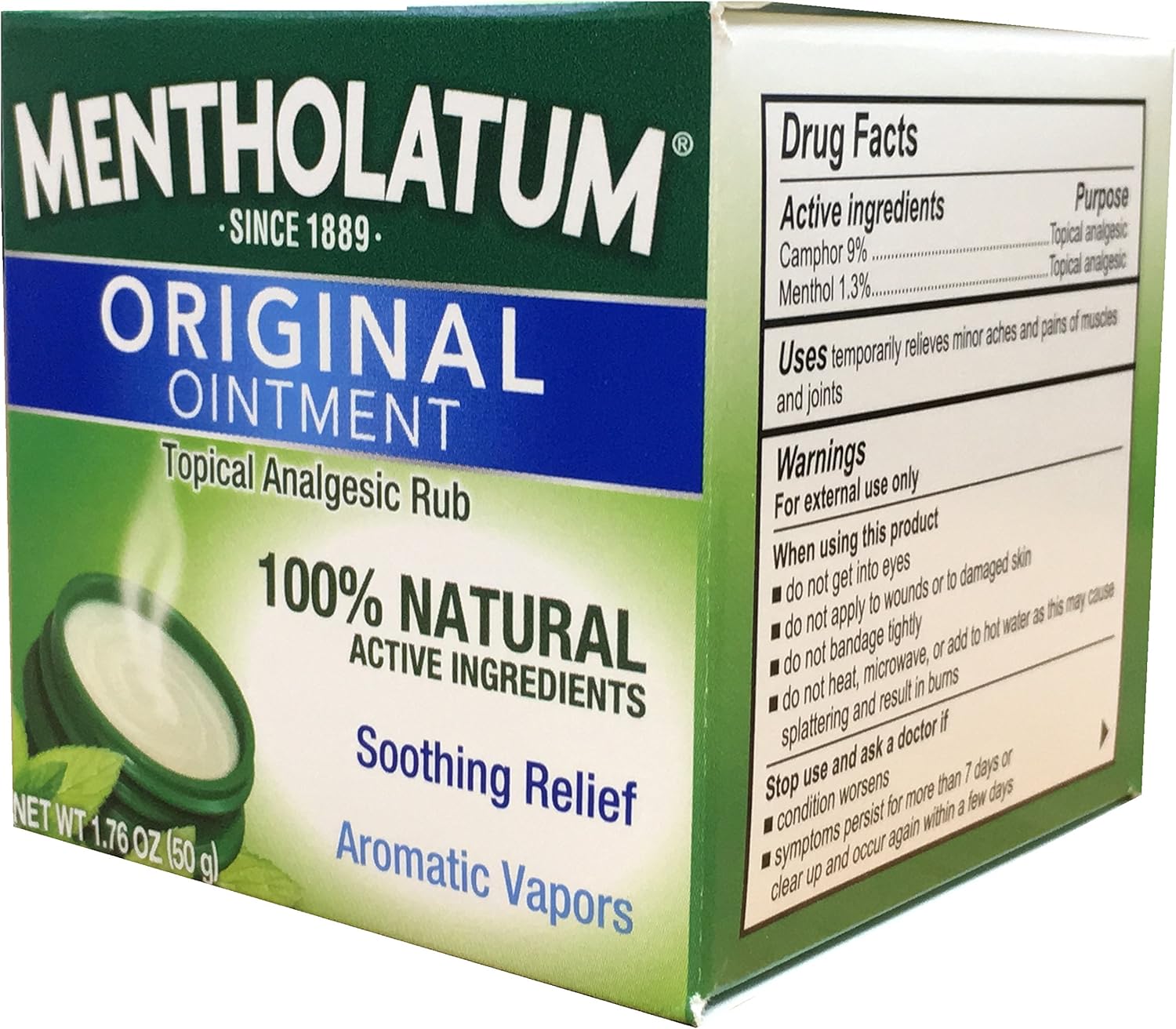 Amazon.com: Mentholatum Original Ointment, 1.76 Ounce : Health & Household