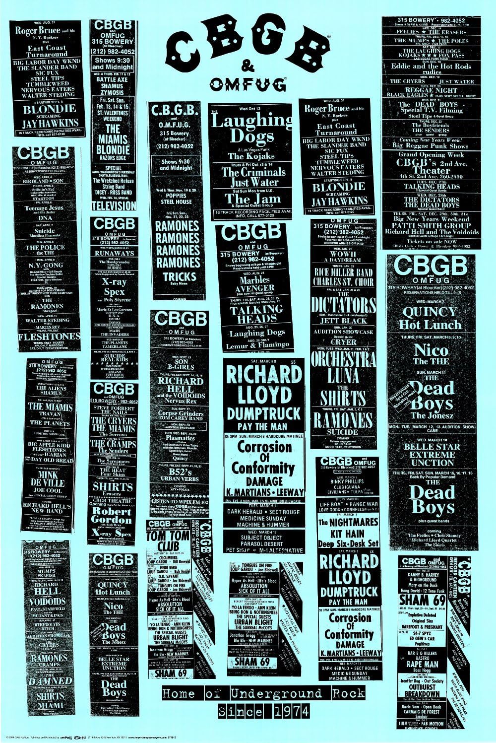 Amazon.com: (24x36) CBGB (70's Concert Flyers) Music Poster: Prints ...