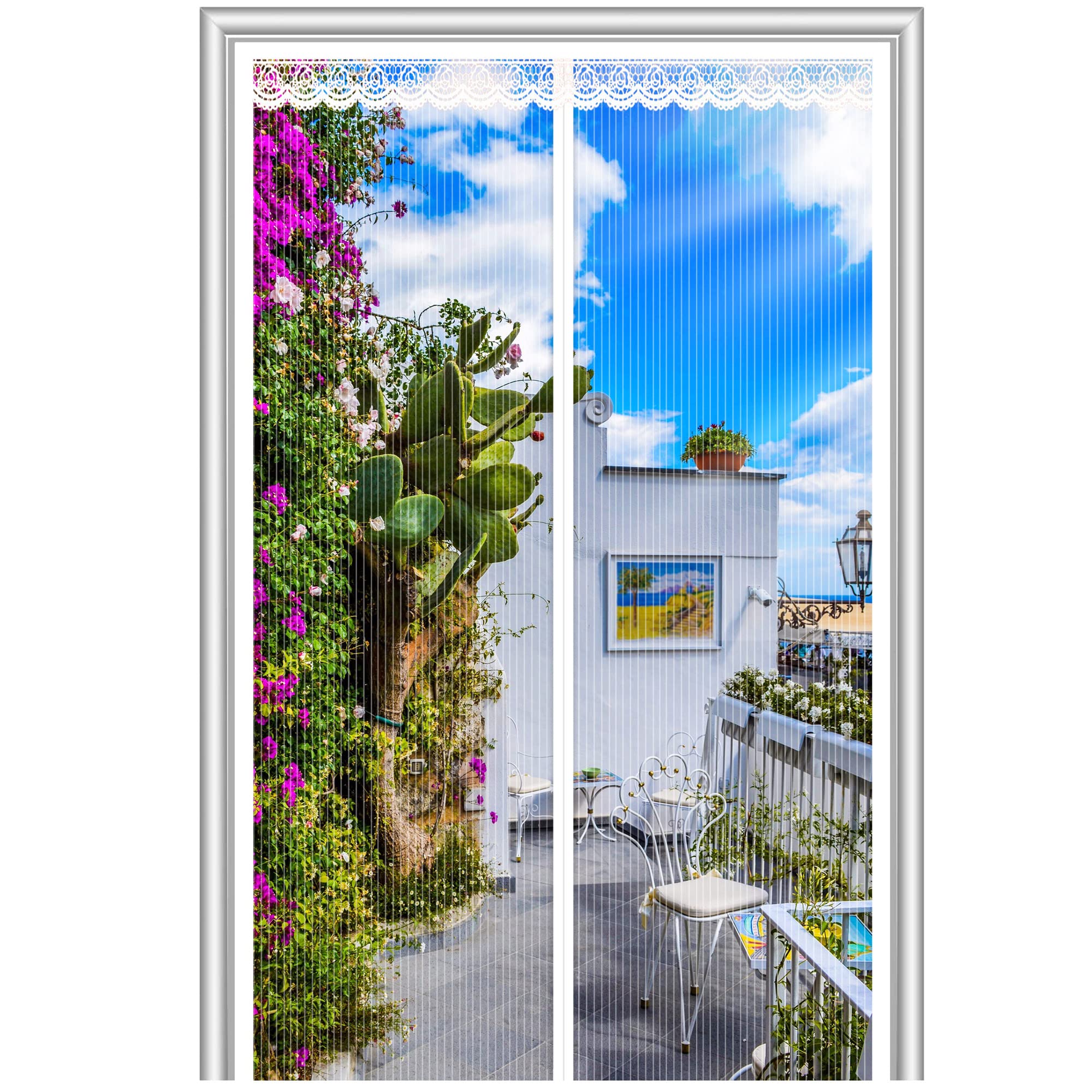 Magnetic Screen Door, Mesh Curtain Hands-Free Mosquito Net Fits Doors ...