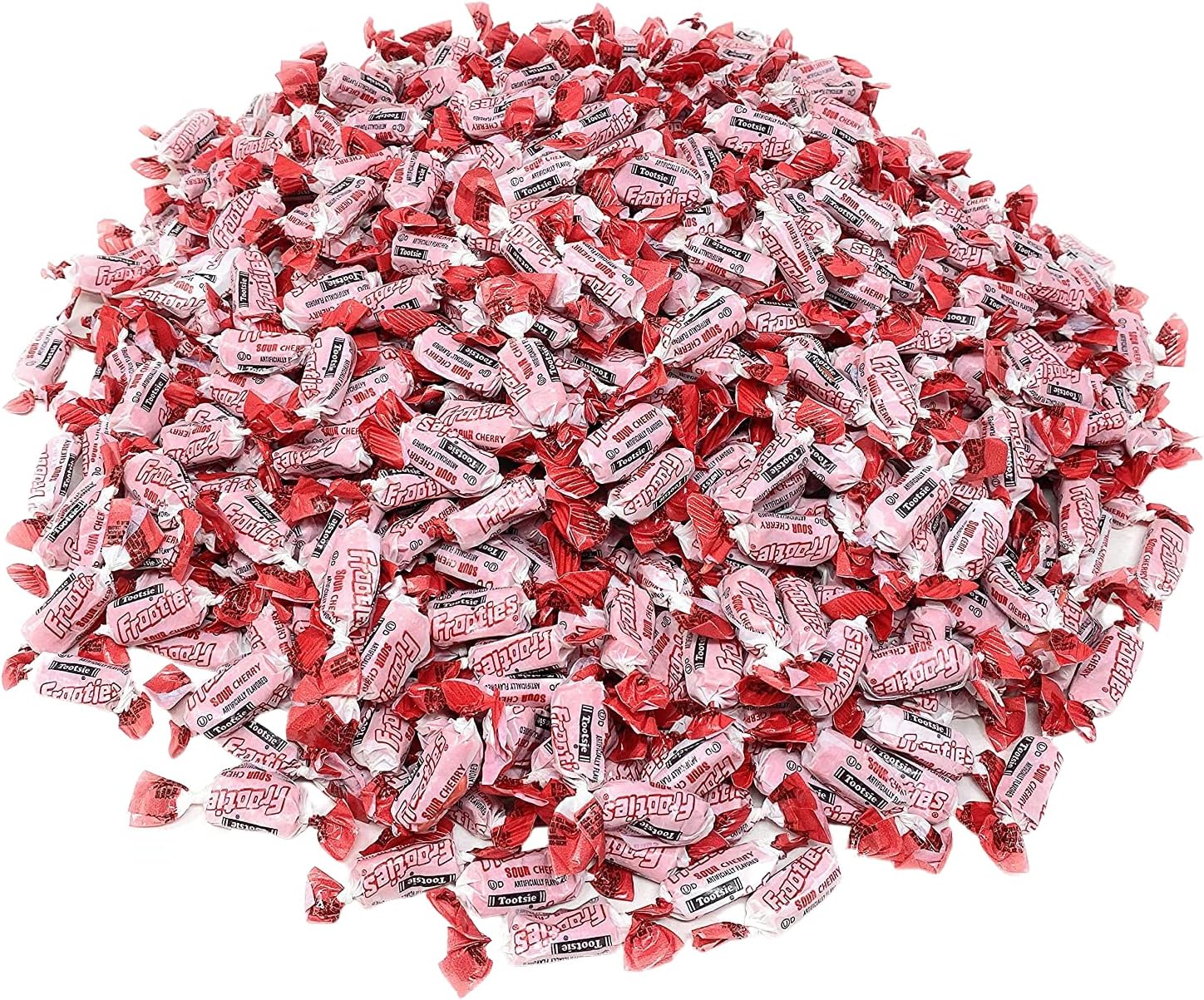 Amazon.com : Bulk Sour Cherry Flavor Tootsie Roll Frooties Chewy Red ...