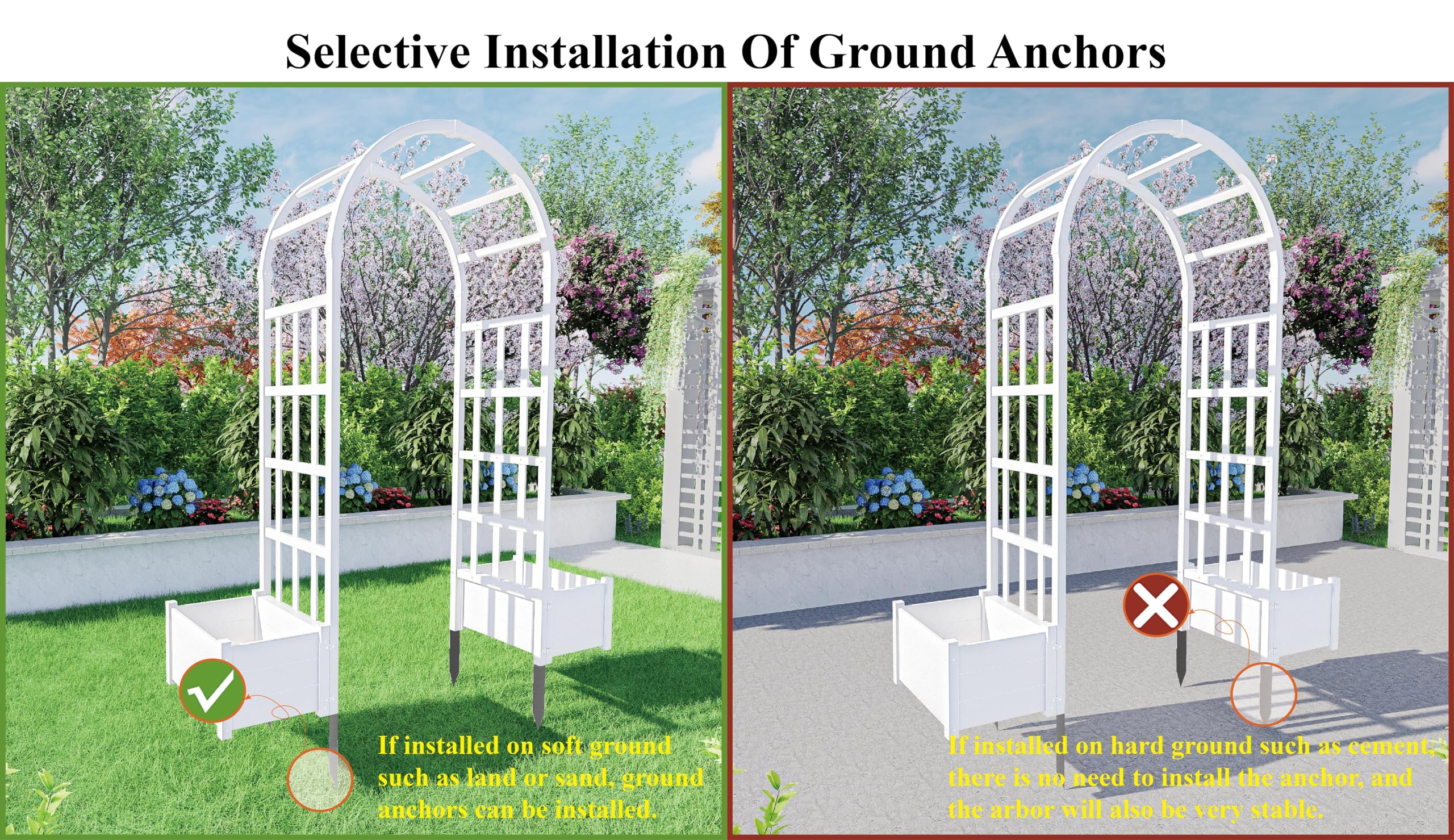 Vinyl Arbors With Planters London Arbor